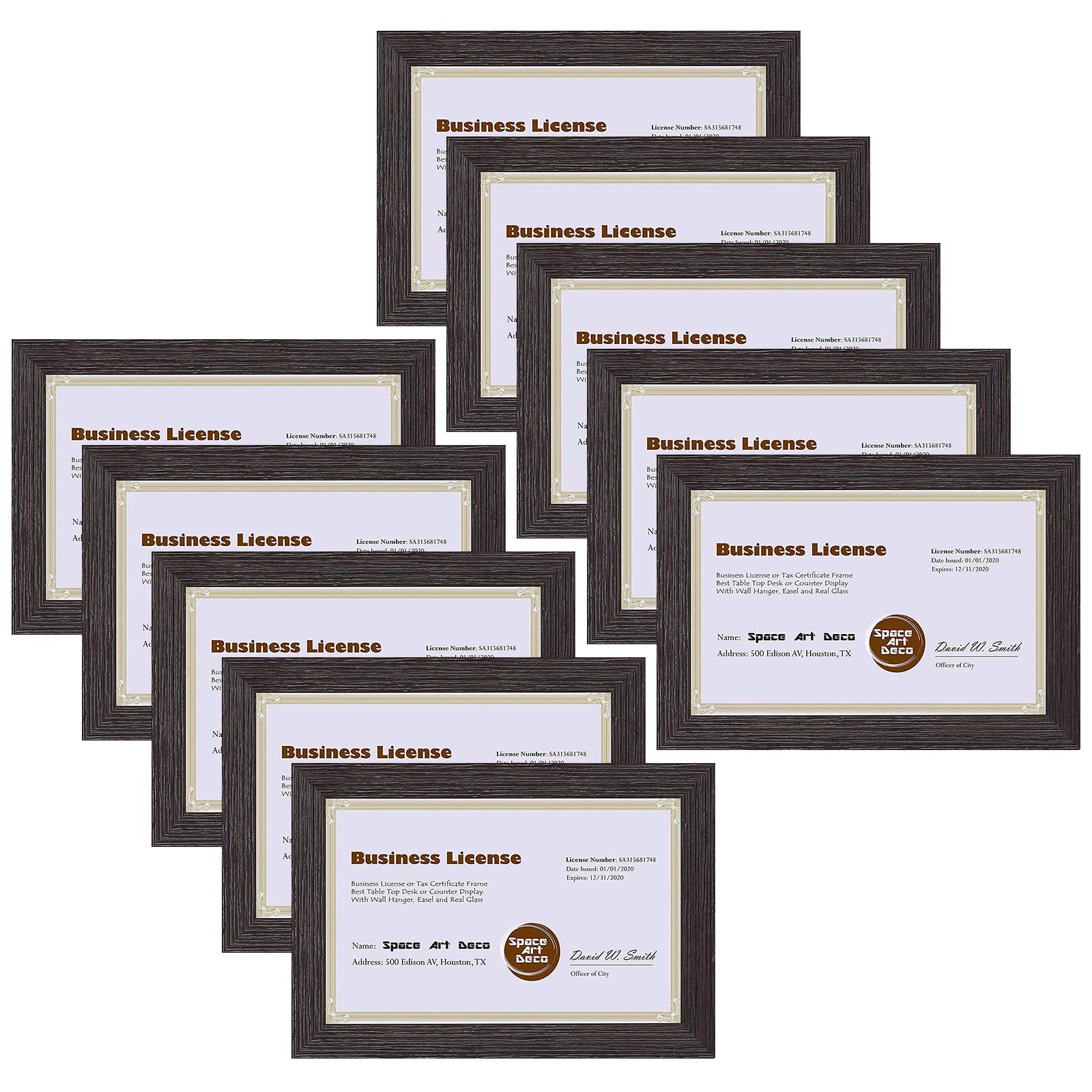 Frame for 5.5x8.5 Business License Tax Certificate Diplomas Photos ...