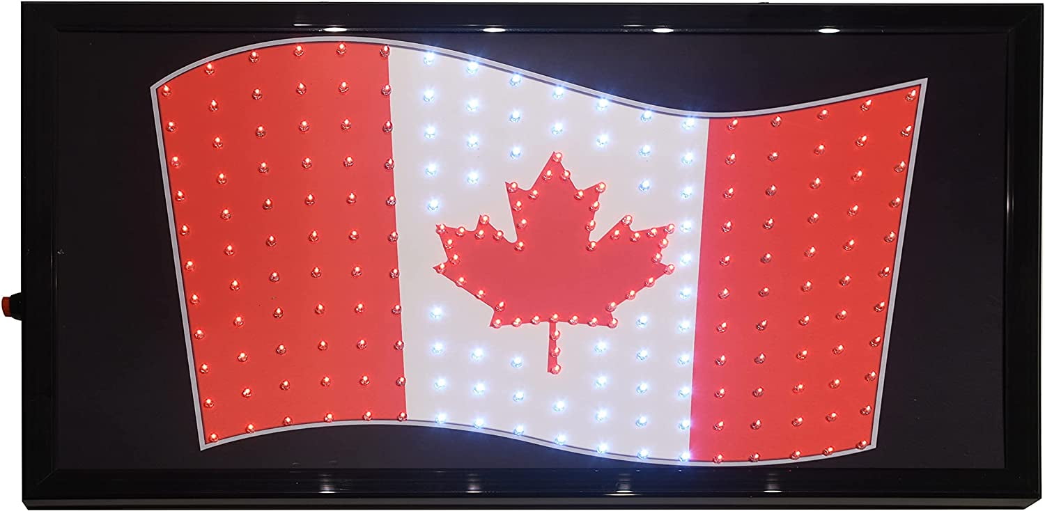Frame led flashing Canadian flag, high-level Canadian flag - Walmart.com