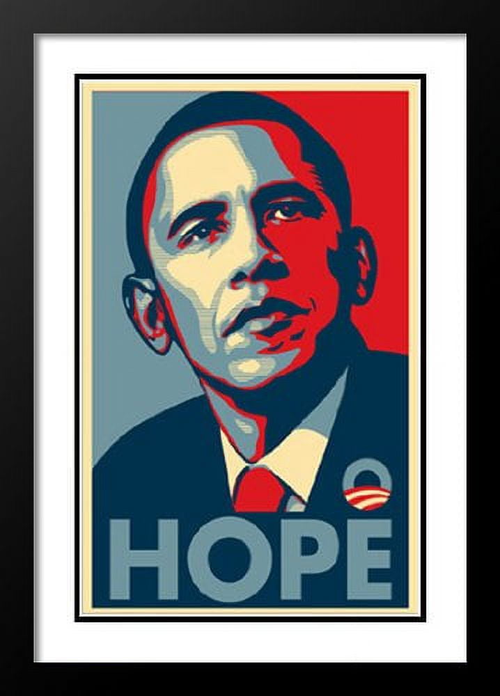 FrameToWall - Barack Obama 20x26 Framed and Double Matted RARE Campaign ...