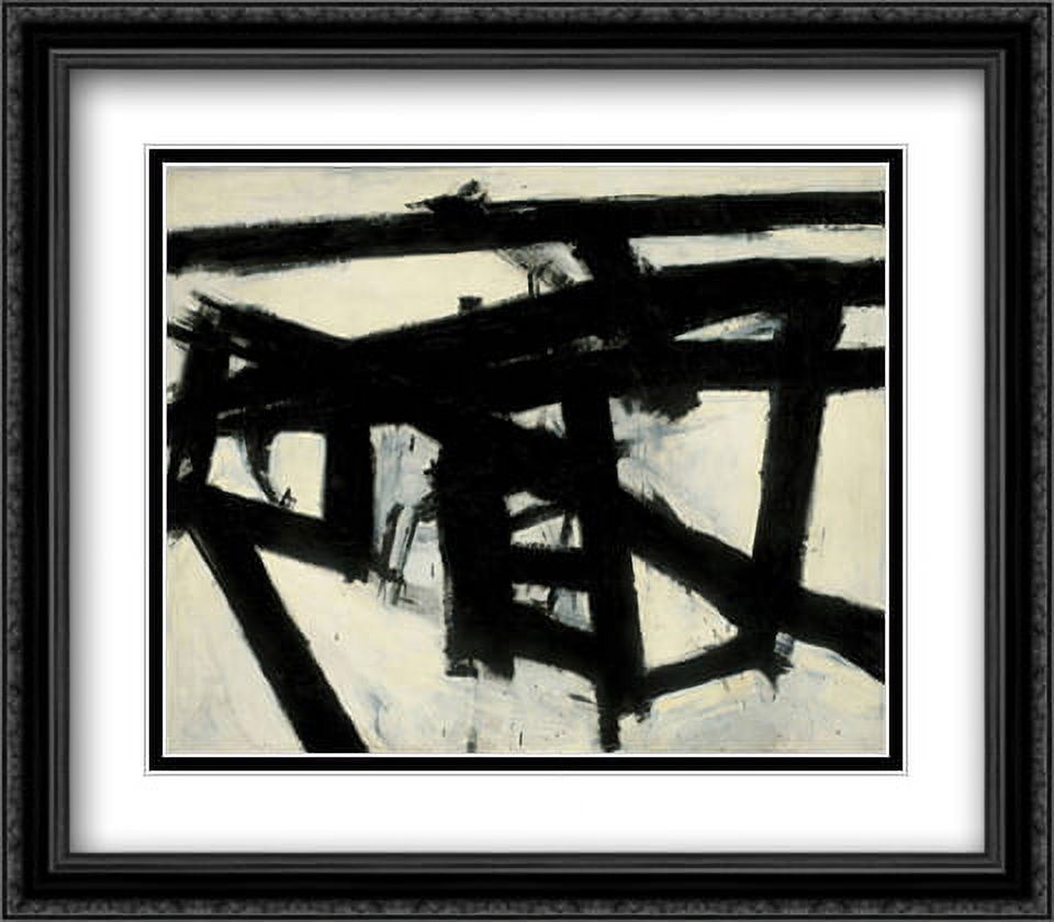 FrameToWall - Mahoning 2x Matted 31x28 Large Black Ornate Framed Art ...