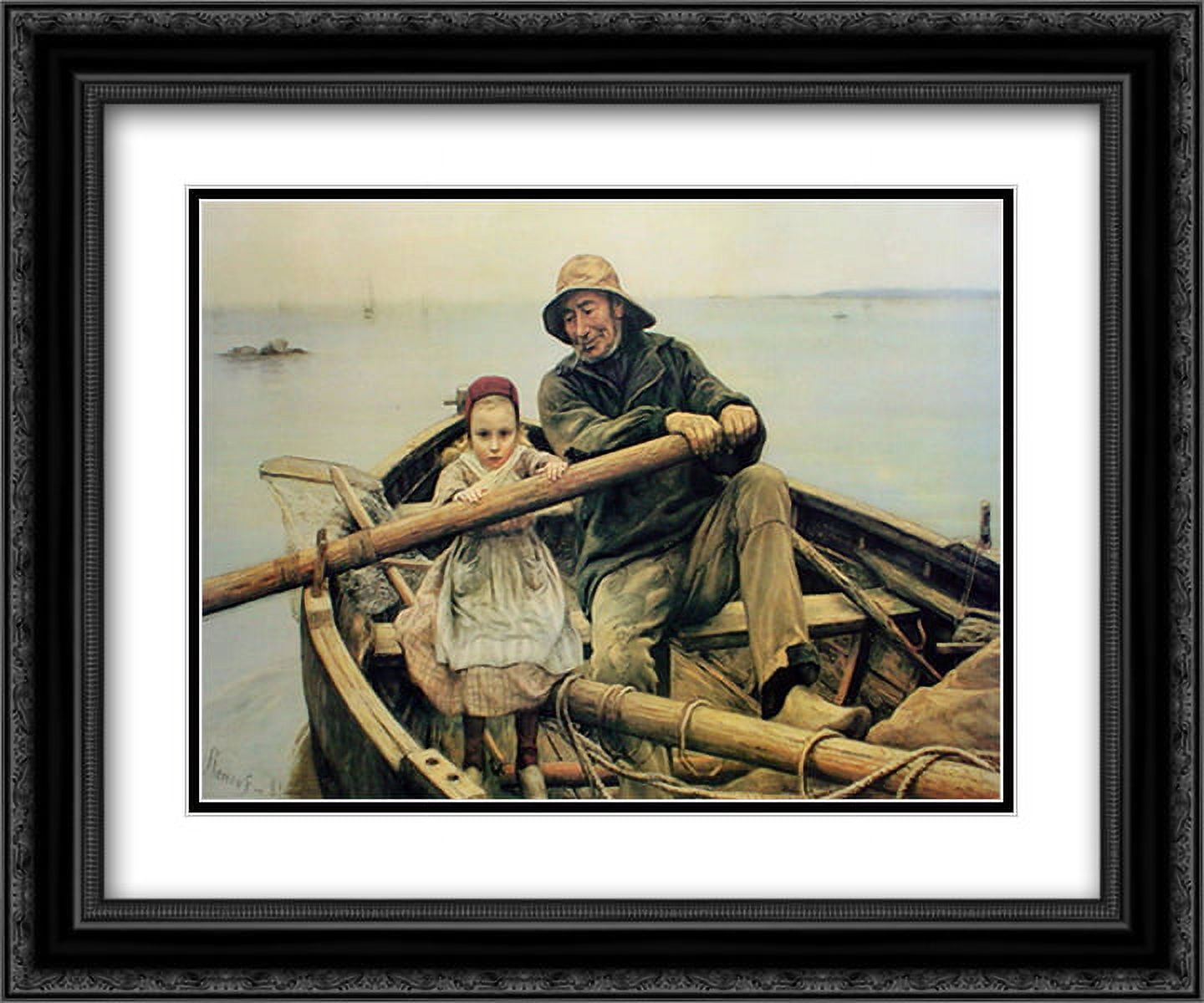 FrameToWall - The Helping Hand, 1881 2x Matted 22x20 Black Ornate ...