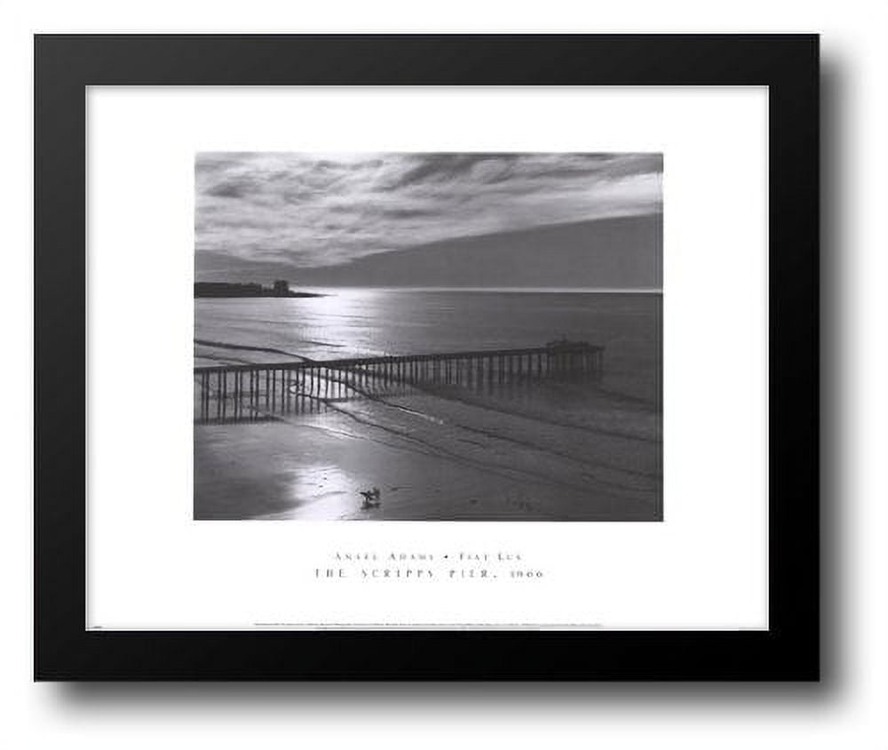 FrameToWall - The Scripps Pier 24x20 Framed Art Print by Adams, Ansel ...