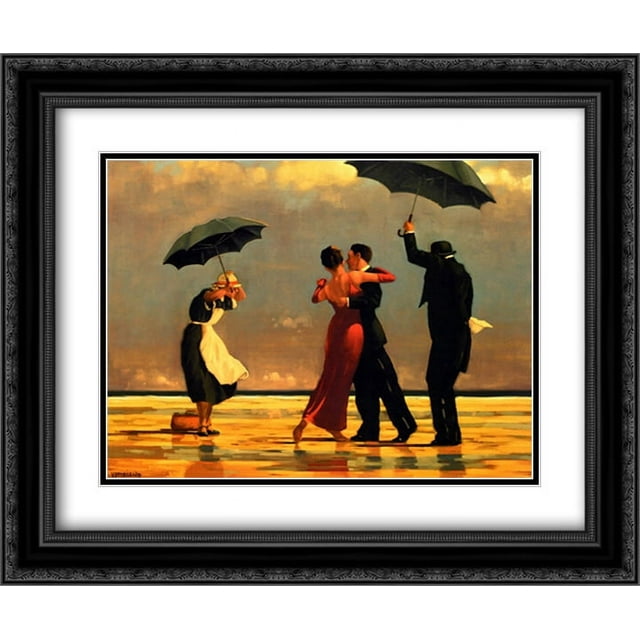 FrameToWall - The Singing Butler 2x Matted 24x20 Black Ornate Framed ...