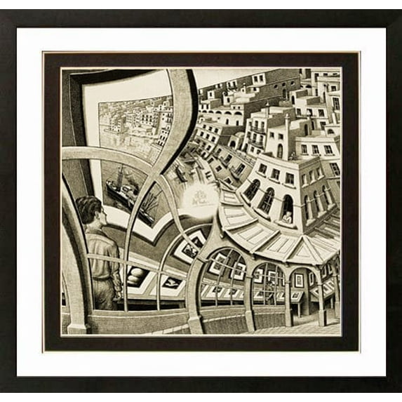 Framed 16th Century Europe Map & Native People by Bleau - Walmart.com