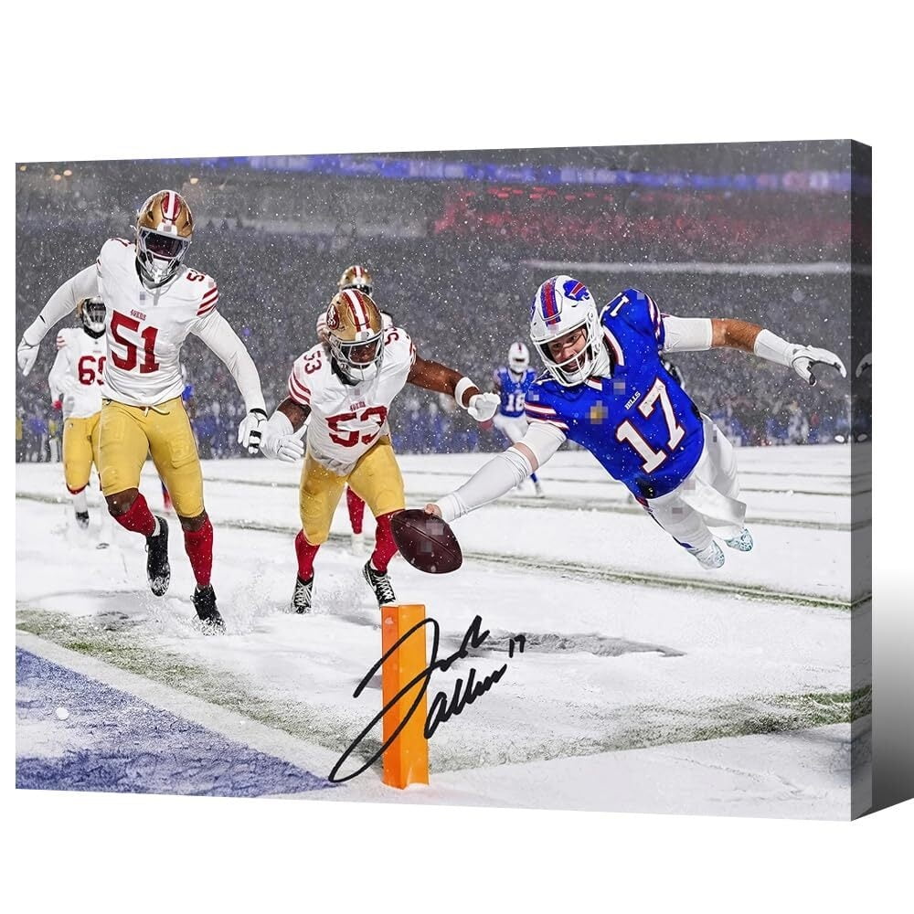 Framed 2025 Rugby Star Josh Allen Poster For Kids Bedroom Wall Decor ...