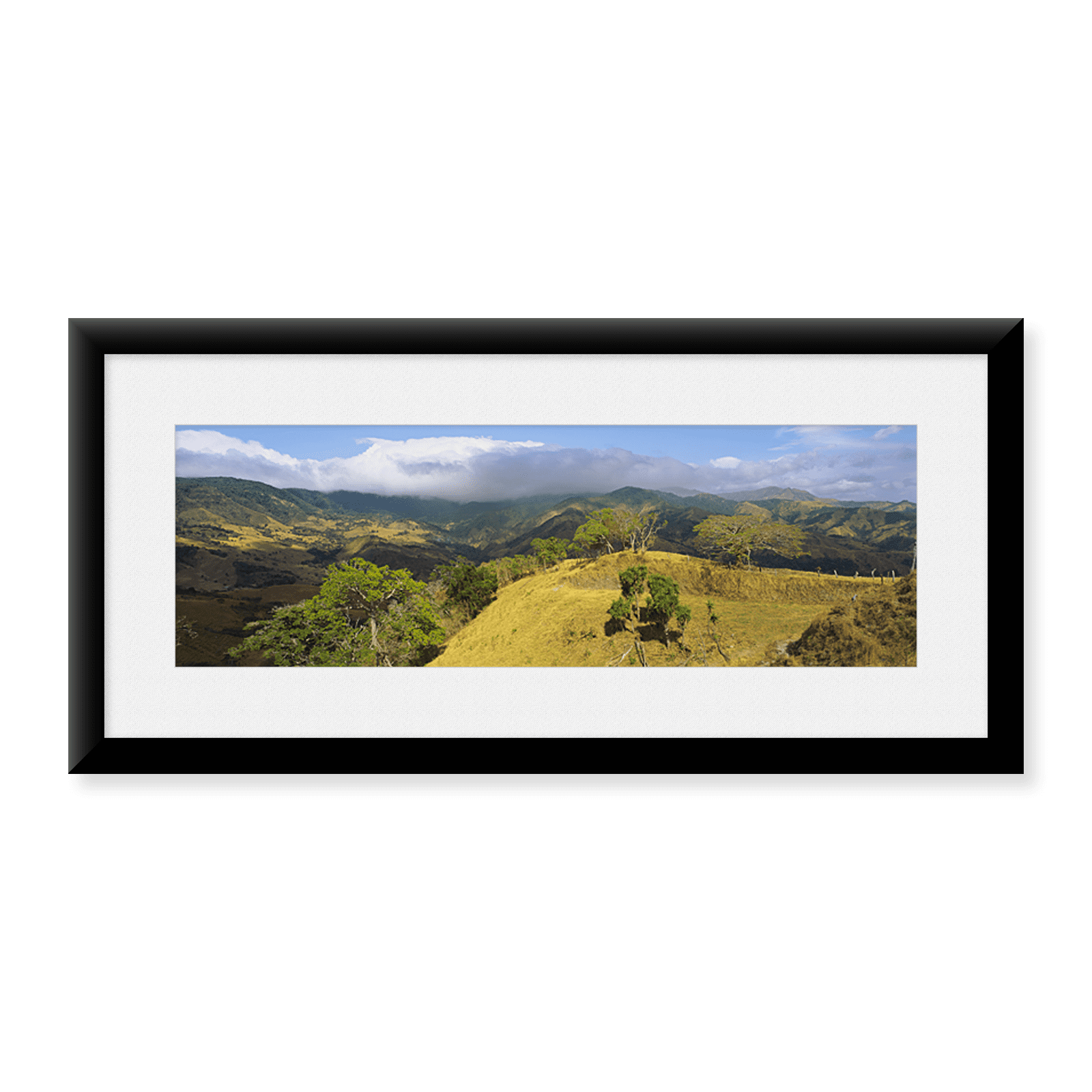Framed Art Print, Clouds over mountains by Panoramic Images, 37-7/8" x ...