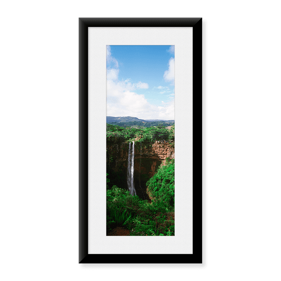 Framed Art Print, Waterfall by Panoramic Images, 31-7/8" x 11-7/8 ...