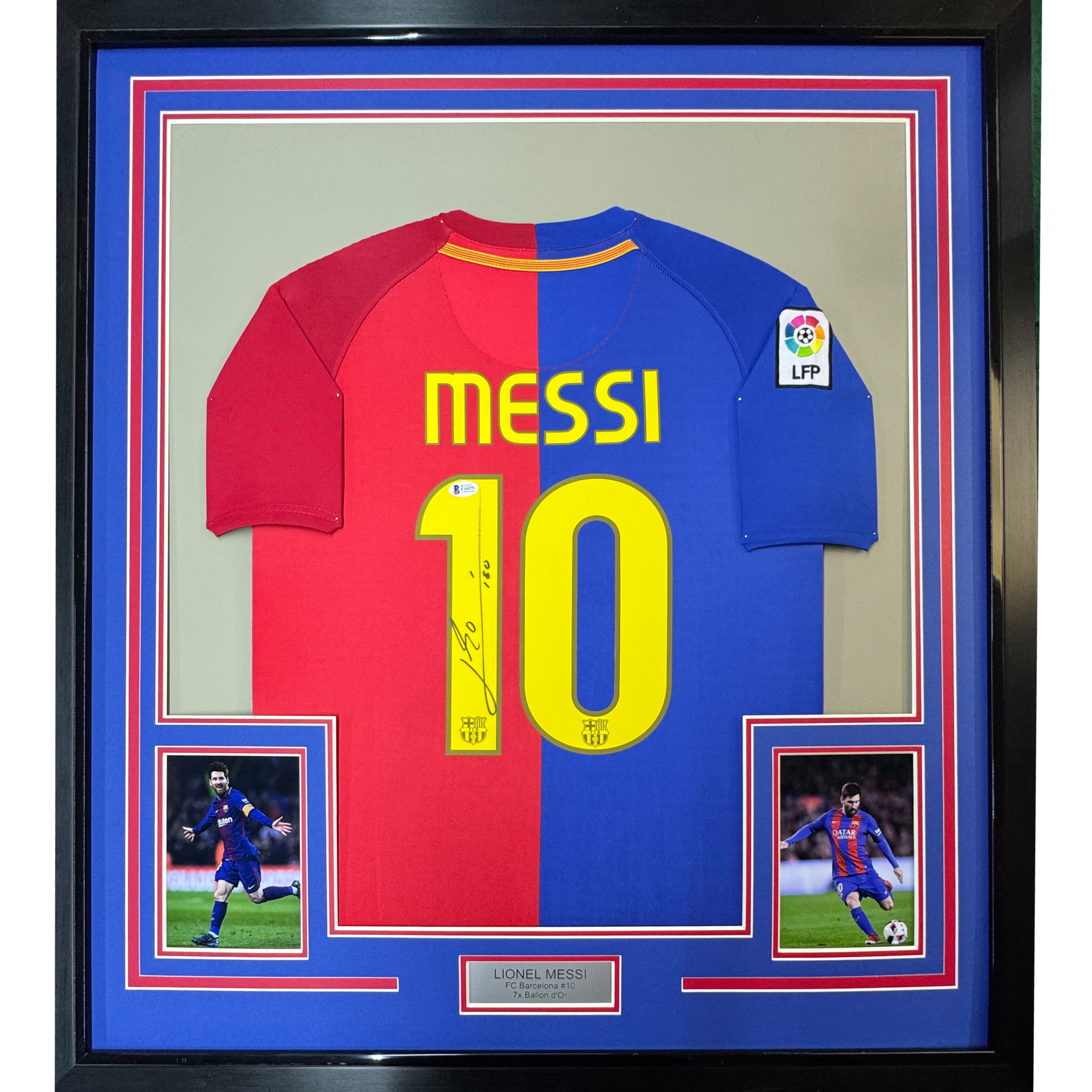 Framed Autographed/Signed Lionel Leo Messi 35x39 FC Barcelona Soccer ...