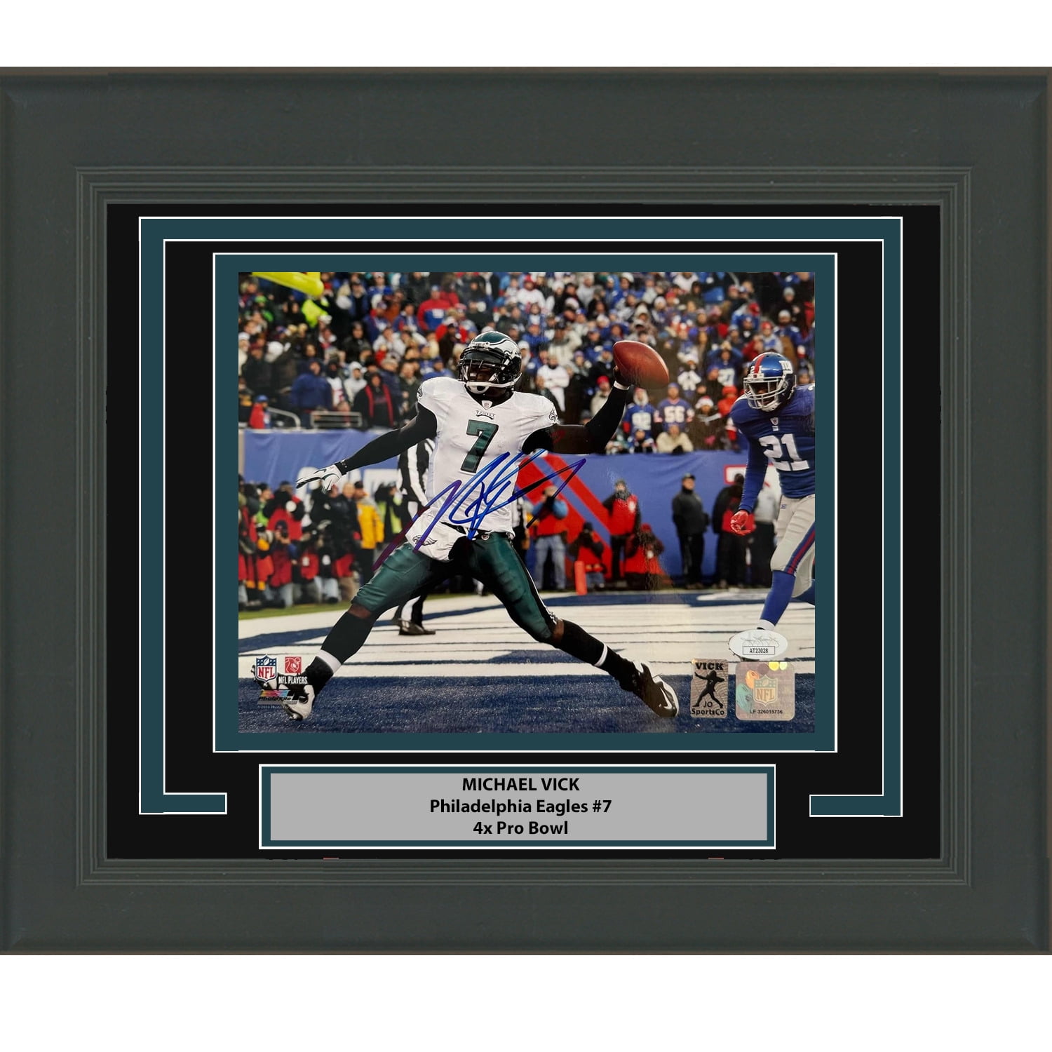 Framed Autographed/Signed Michael Mike Vick Philadelphia Eagles 8x10 ...