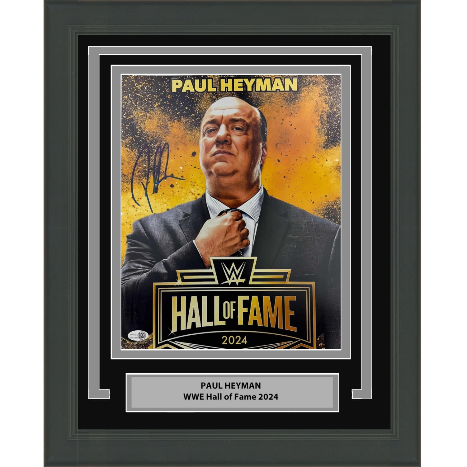 Framed Autographed/Signed Paul Heyman 11x14 WWE Hall of Fame Wrestling ...