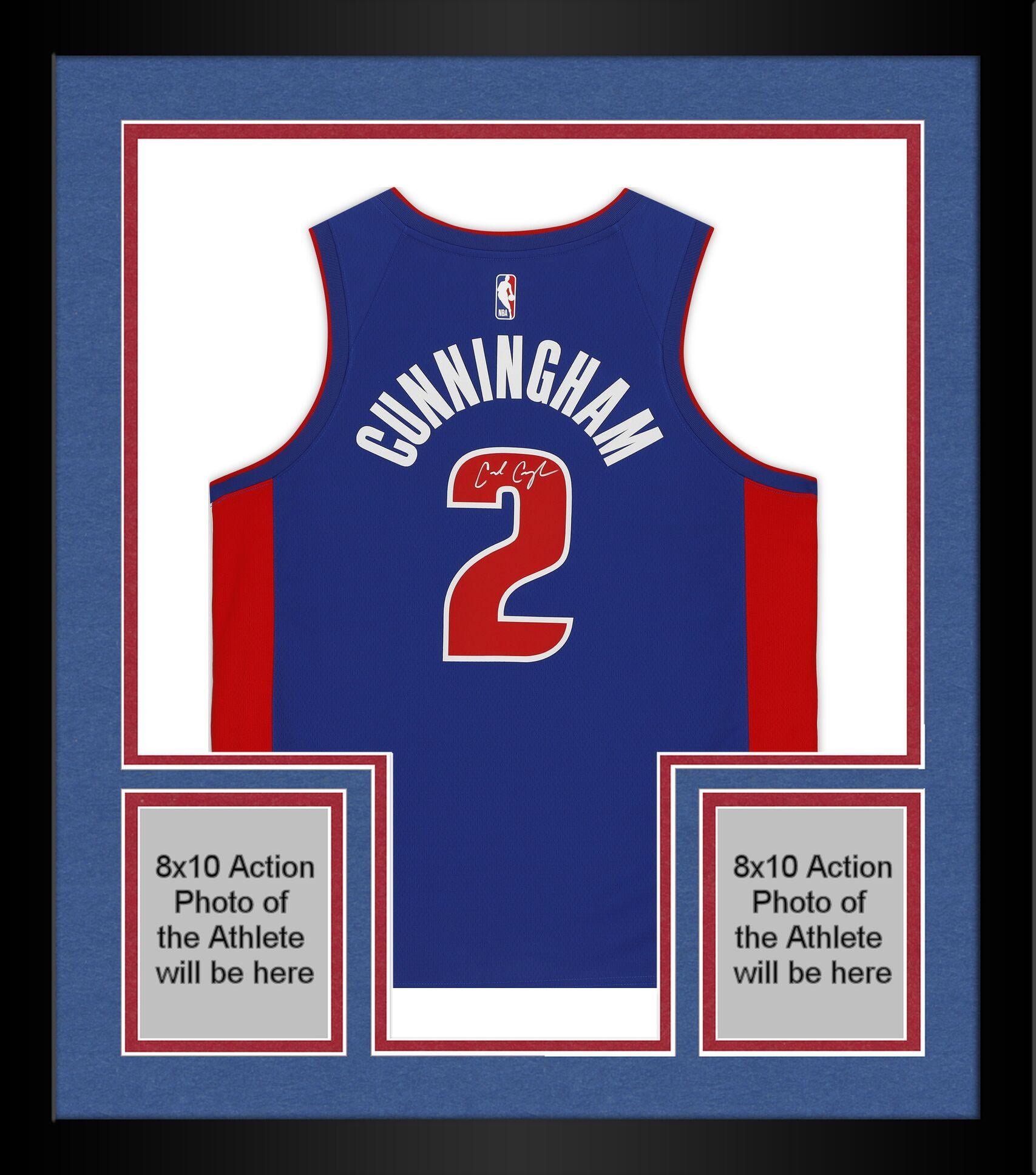 Framed Cade Cunningham Detroit Pistons Autographed Blue 2021-22 Icon ...