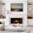 Framed Canvas Print Wall Art Sunset Over Calm Sea Print Tranquil Ocean ...