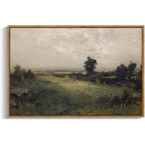 Framed Canvas Wall Art Vintage Decor, Framed Vintage Landscape Canvas ...