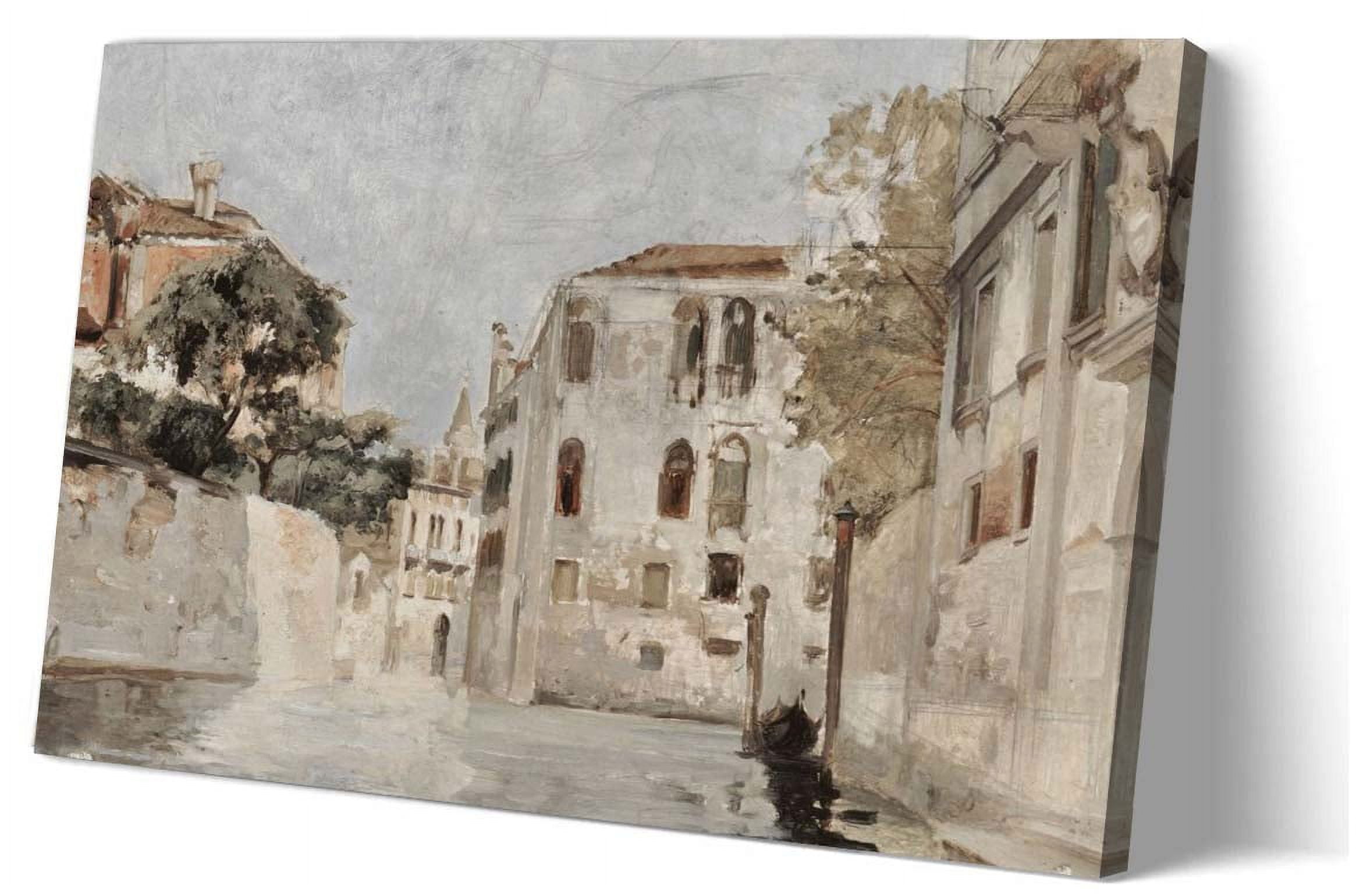 Customer reviews for Framed Canvas Wall Art Vintage Venice Canal Rustic ...