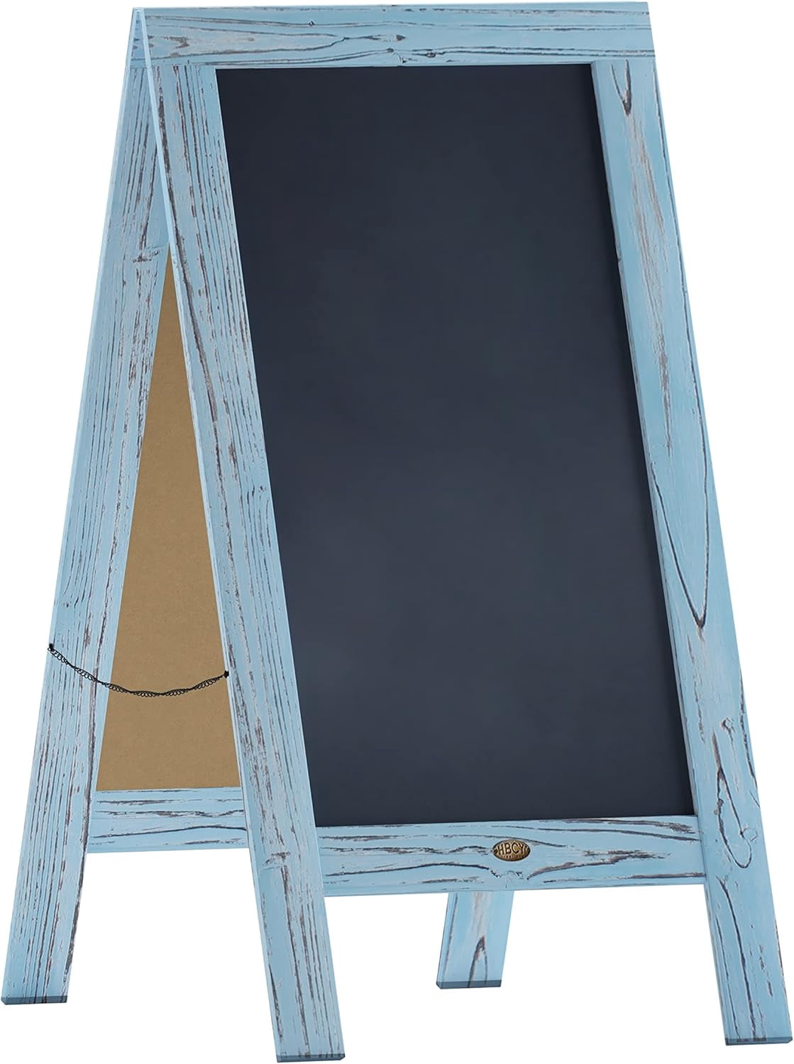 Framed Chalkboard 40x20 Solid Wood A-Frame Sign Rustic Brown Double ...