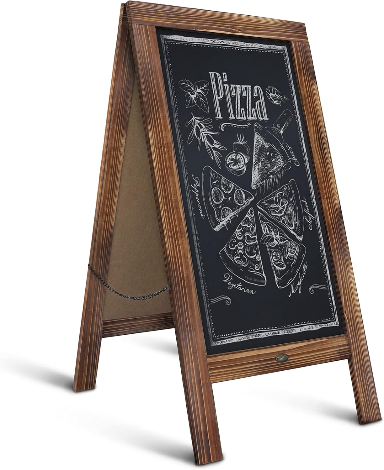 Framed Chalkboard 40x20 Solid Wood A-Frame Sign Rustic Brown Double ...