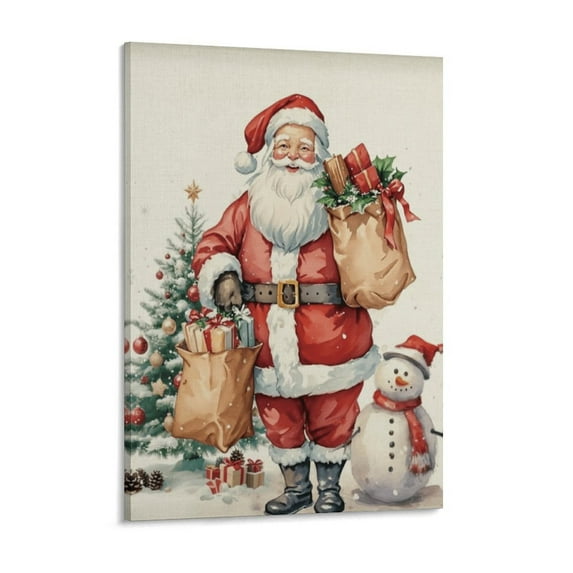 Framed Christmas Wall Art,Christmas Wall Art Decor, Winter Snowy Xmas ...