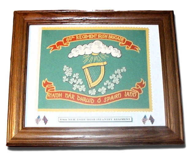 Framed, Civil War American Flag...69th New York Infantry....Irish ...