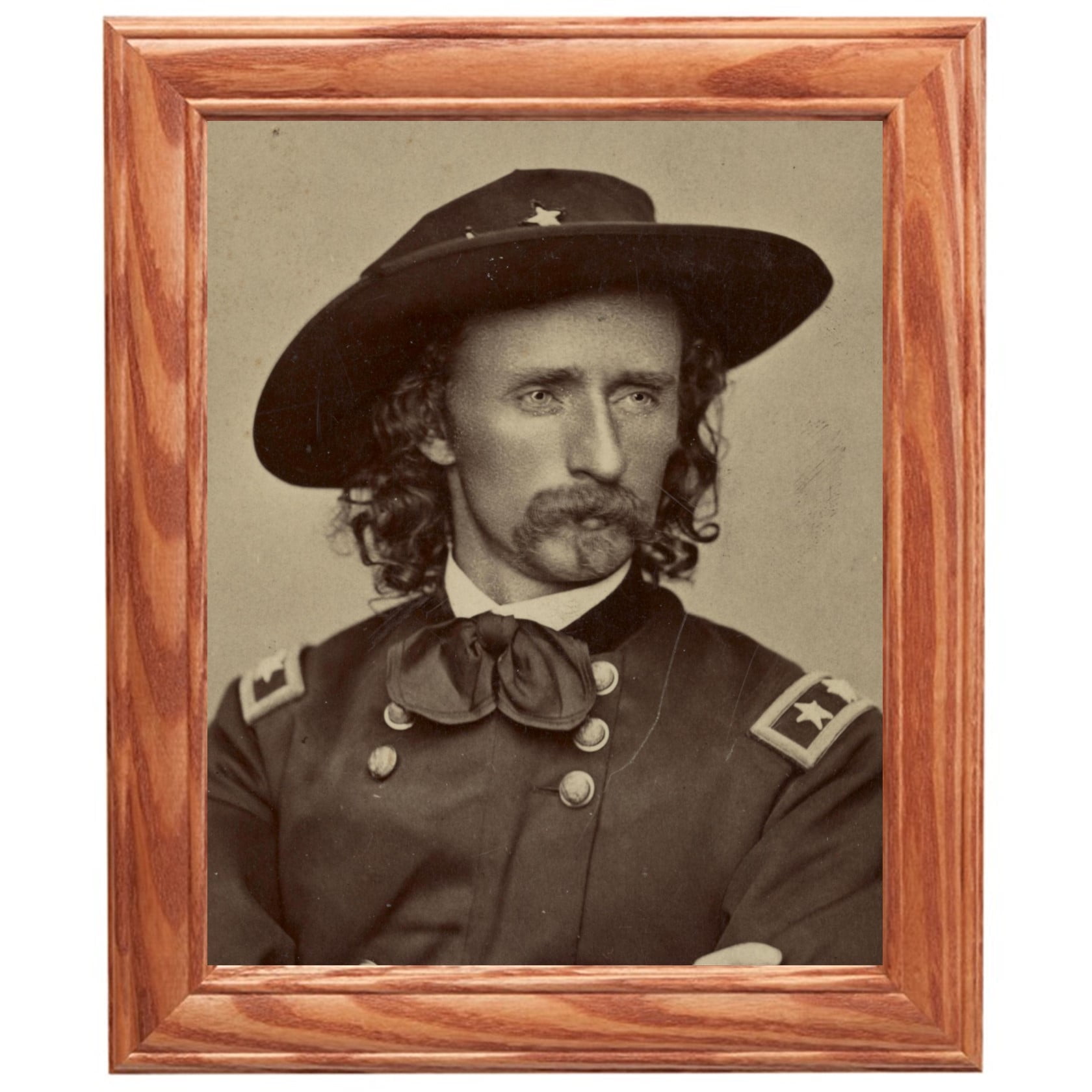 Framed American Civil War Art, Portrait of General George Armstrong ...