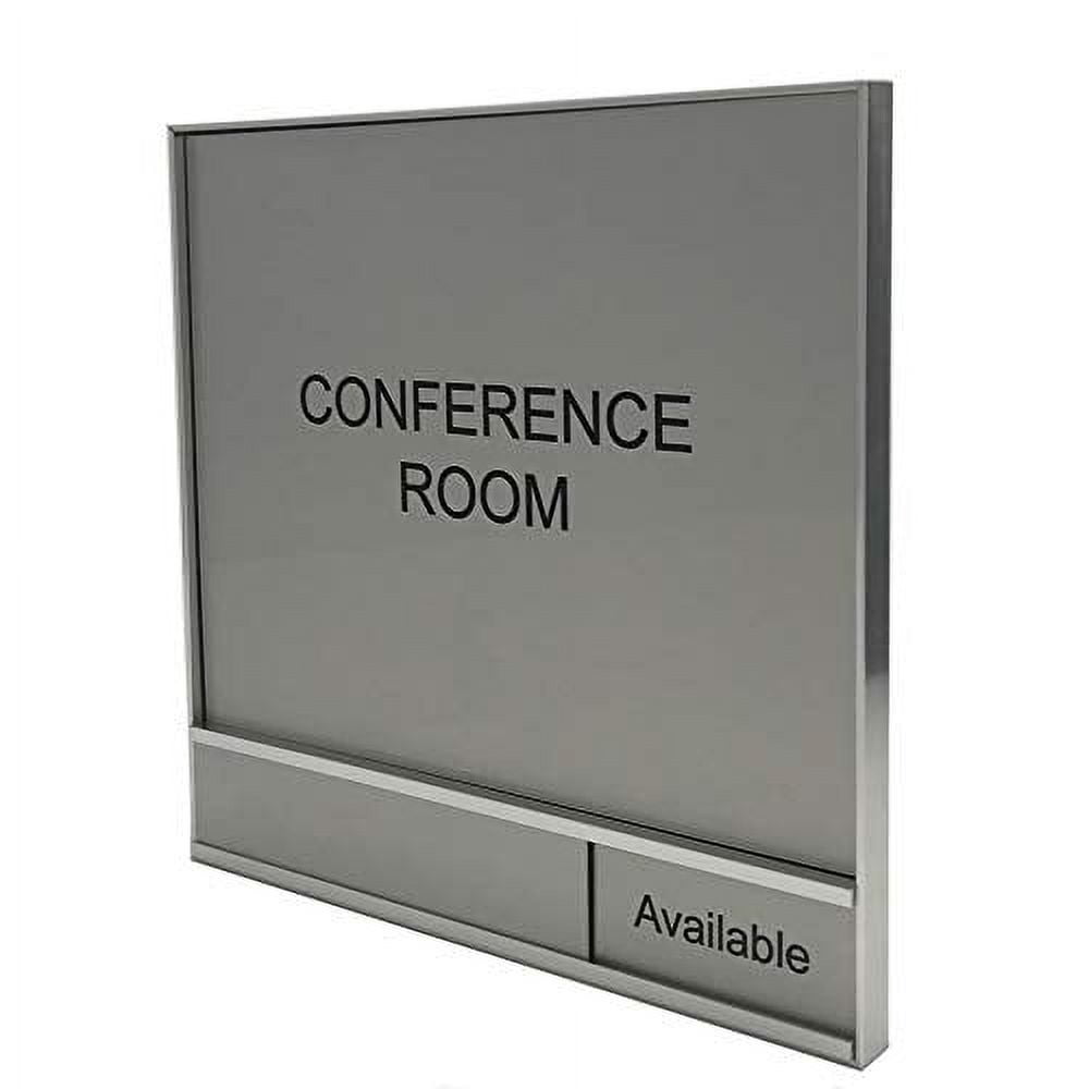 Framed Conference Room Slider Sign (Silver, 6x6) - Walmart.com