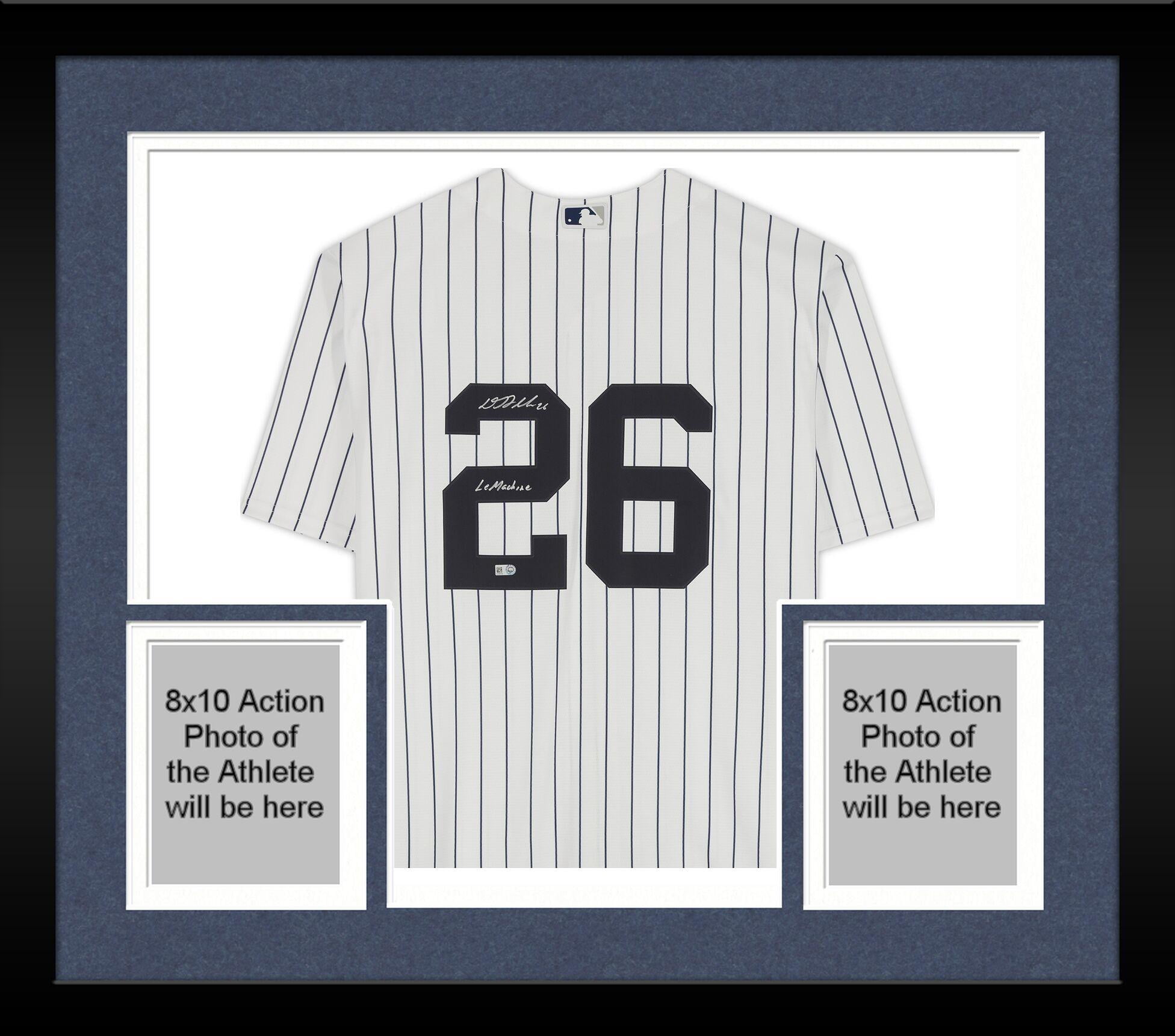Framed DJ LeMahieu New York Yankees Autographed White Replica Jersey ...