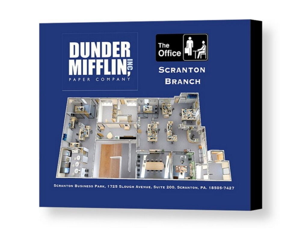 Framed Dunder Mifflin The Office TV Show 3D Floor Plan Prop Dwight ...