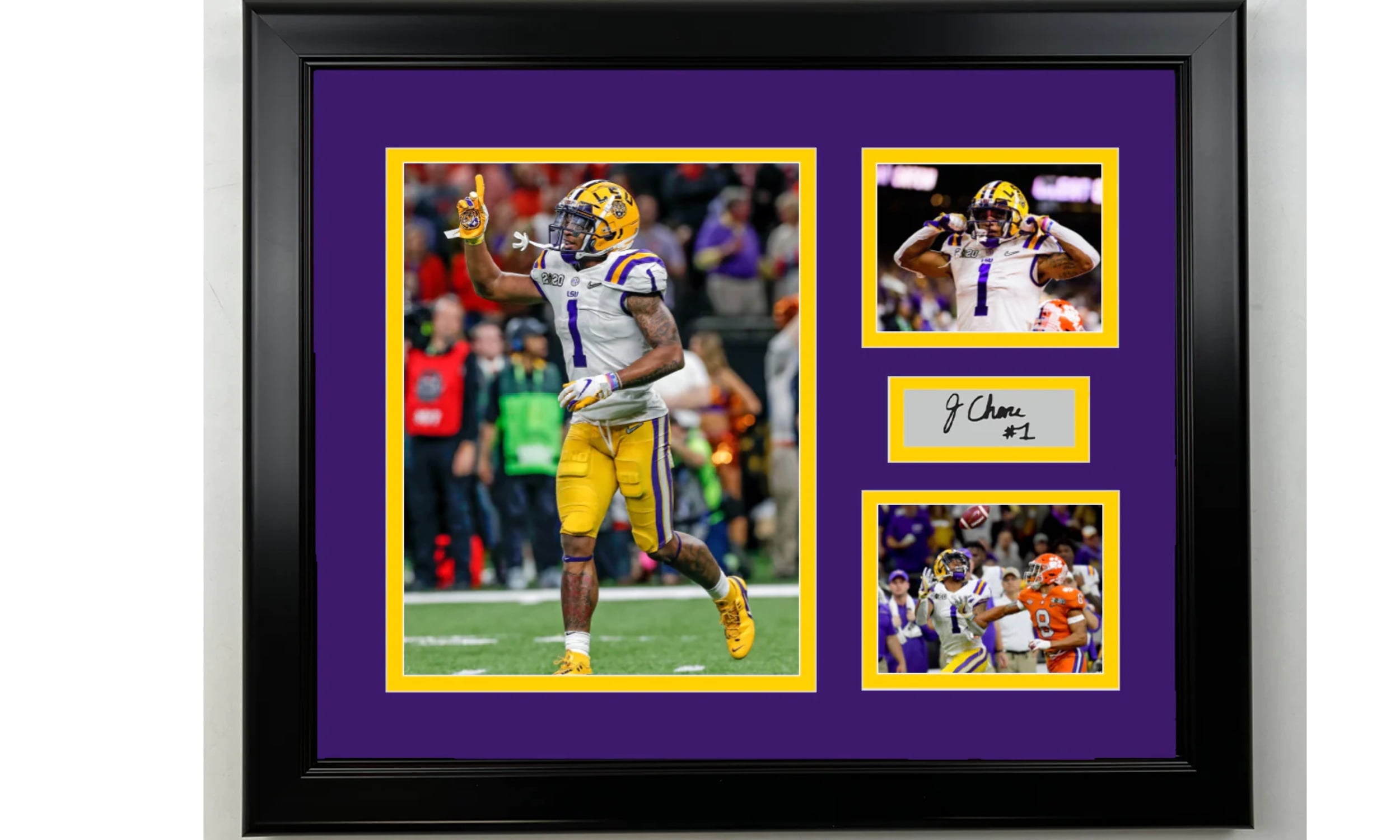 Framed Ja'Marr Chase LSU Facsimile Laser Engraved Signature NCAA ...