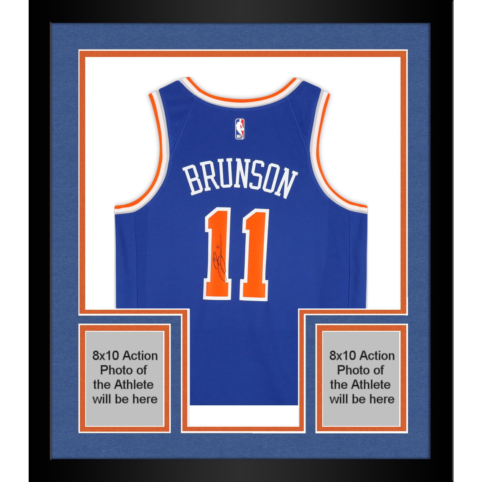 Framed Jalen Brunson New York Knicks Autographed Blue Nike Icon Edition ...