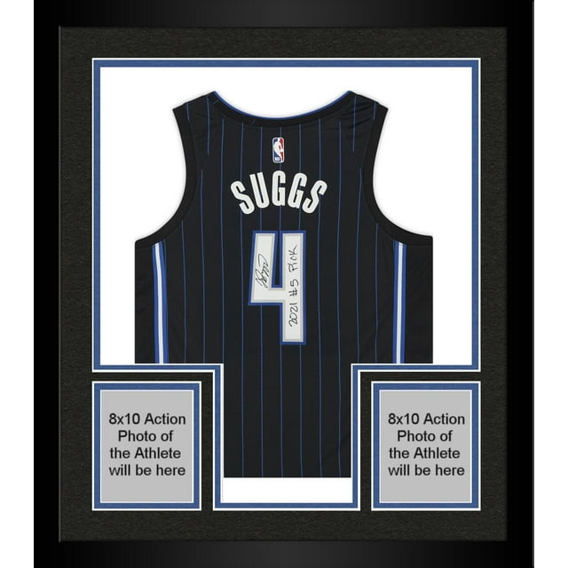 Framed Jalen Suggs Orlando Magic Autographed Black Icon Swingman Jersey ...