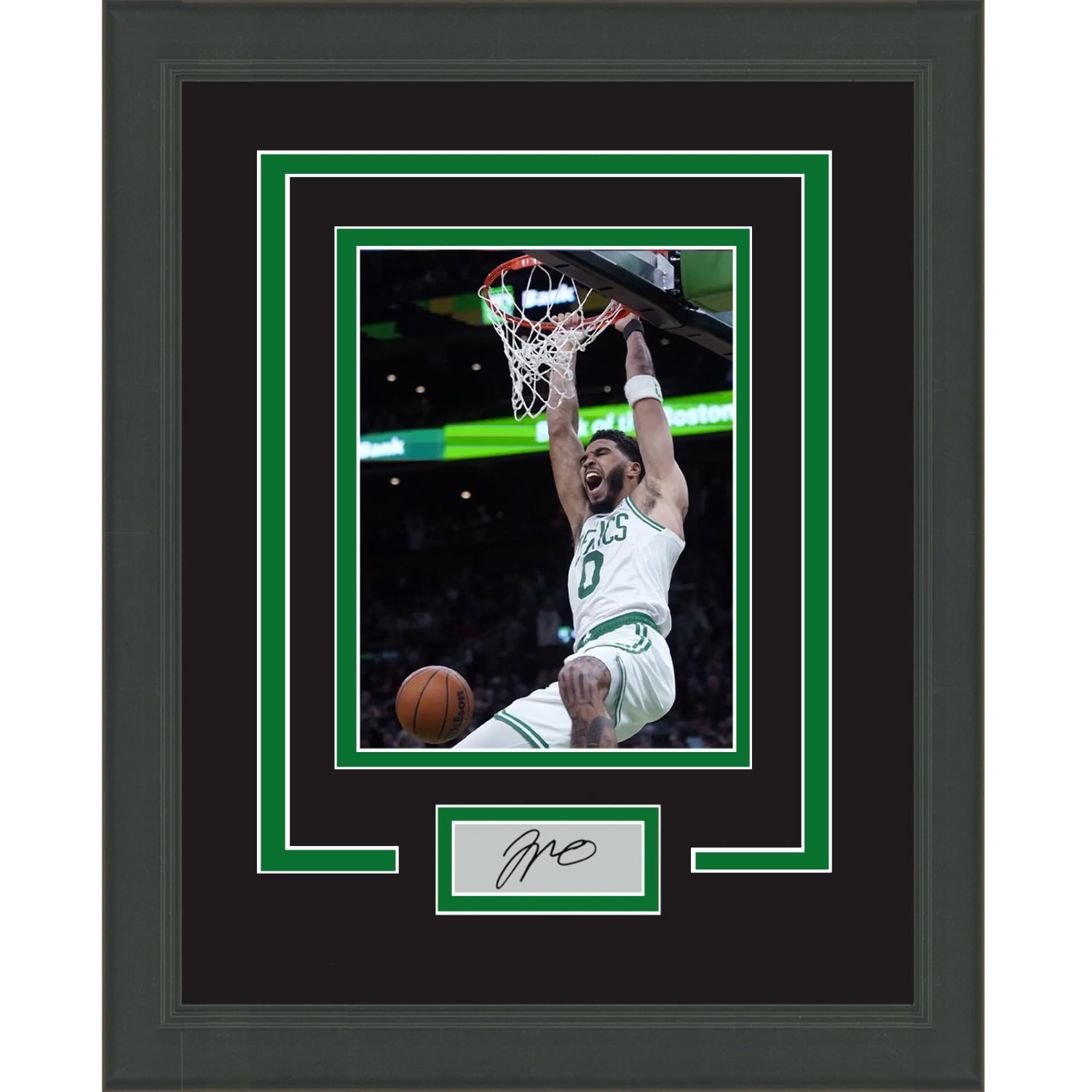 Framed Jayson Tatum Facsimile Laser Engraved Signature Auto Boston ...