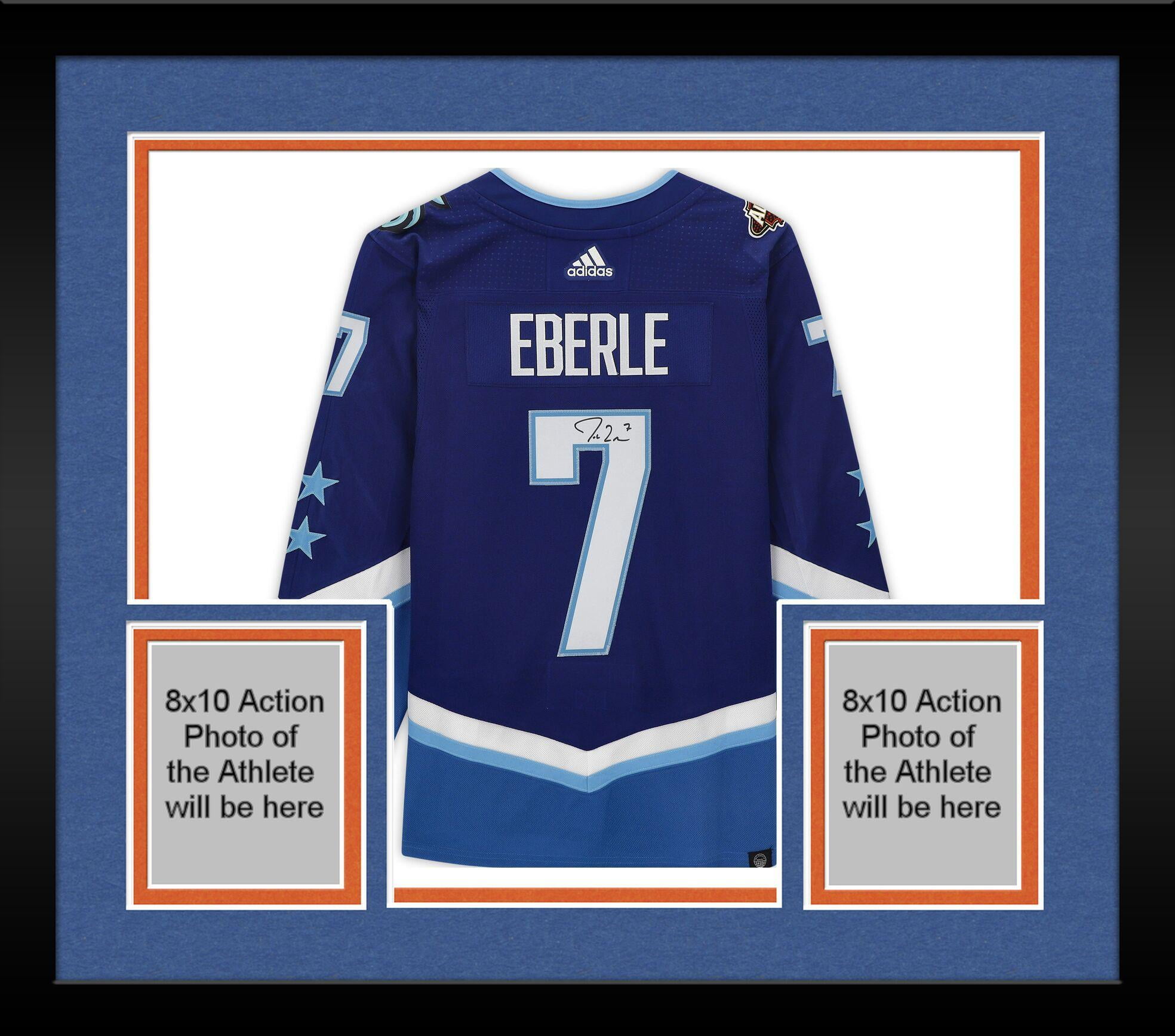 Framed Jordan Eberle Autographed 2022 NHL All-Star Game Blue Adidas ...