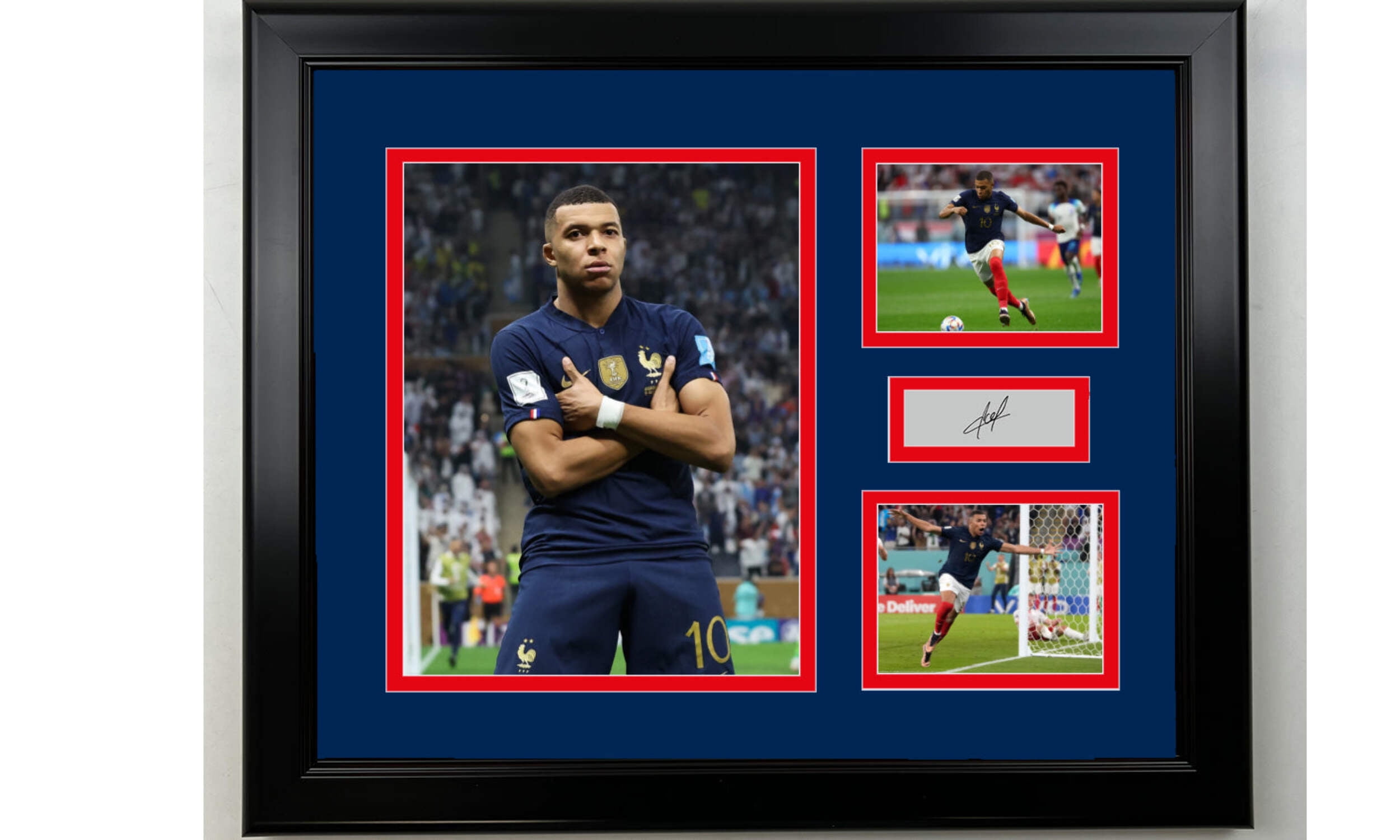 Framed Kylian Mbappe France Facsimile Laser Engraved Signature 14x11 3 ...
