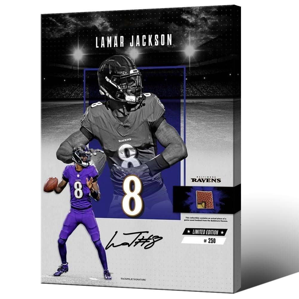 Framed Lamar Jackson Signed Poster For Kids Fans Room Bedroom Wall ...