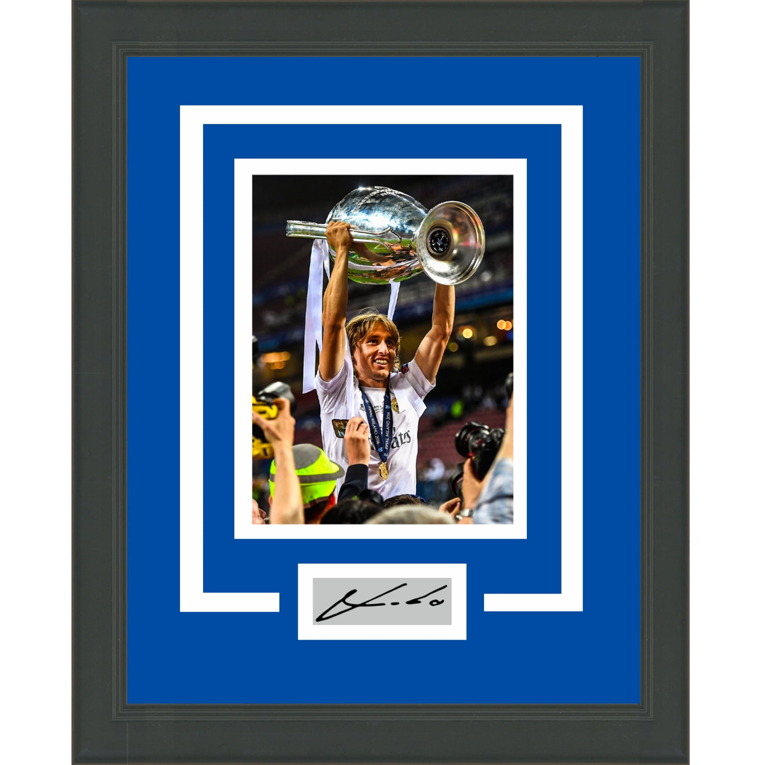 Framed Luka Modric Facsimile Laser Engraved Signature Auto Real Madrid ...