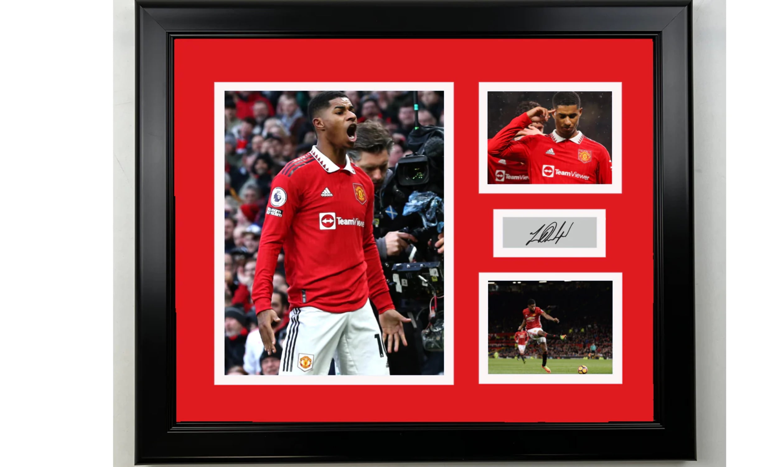 Framed Marcus Rashford Manchester United Facsimile Laser Engraved ...
