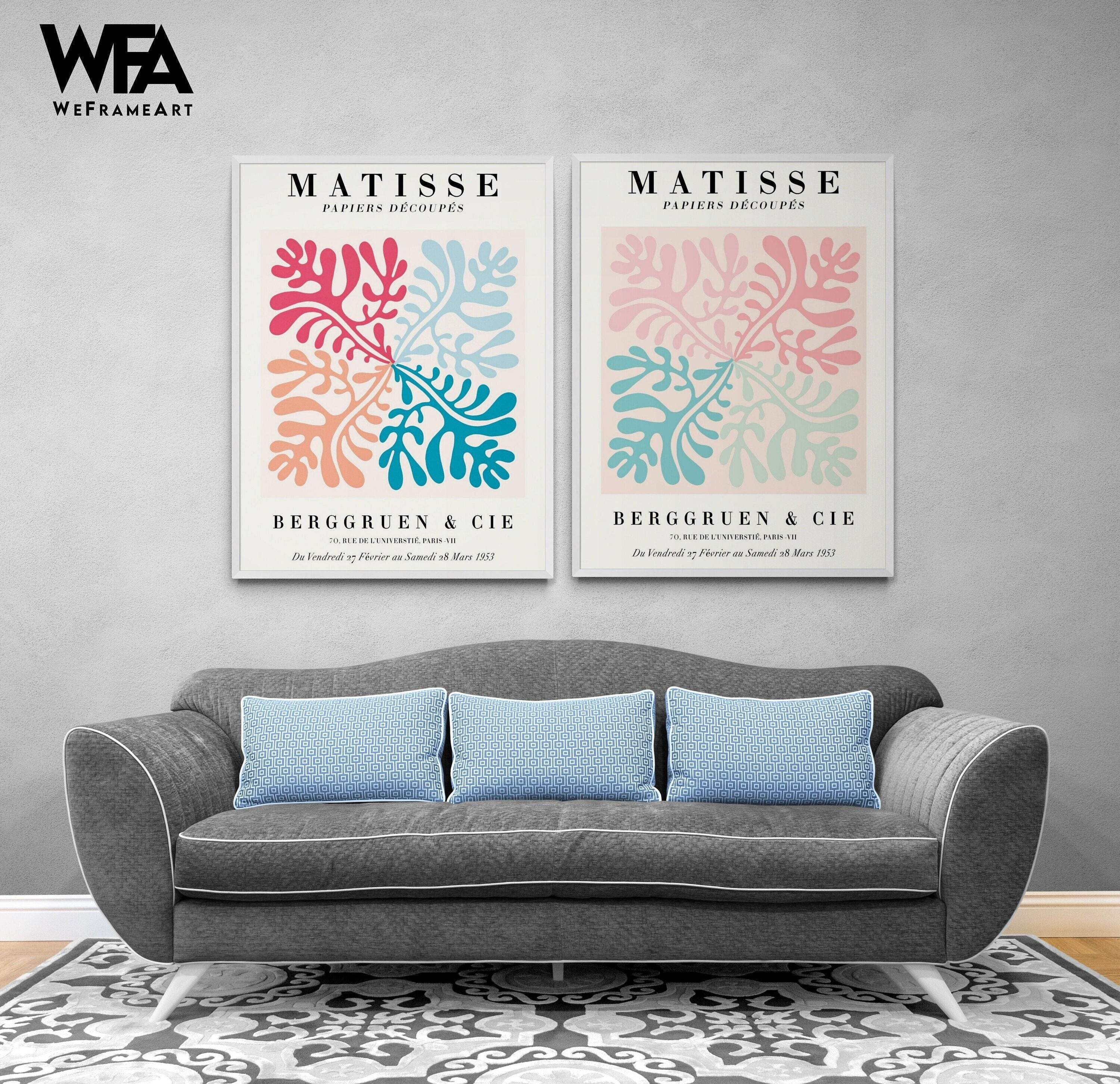 Framed Matisse Plants Prints, Set of 2 Matisse Leaves Wall Art, Henri ...