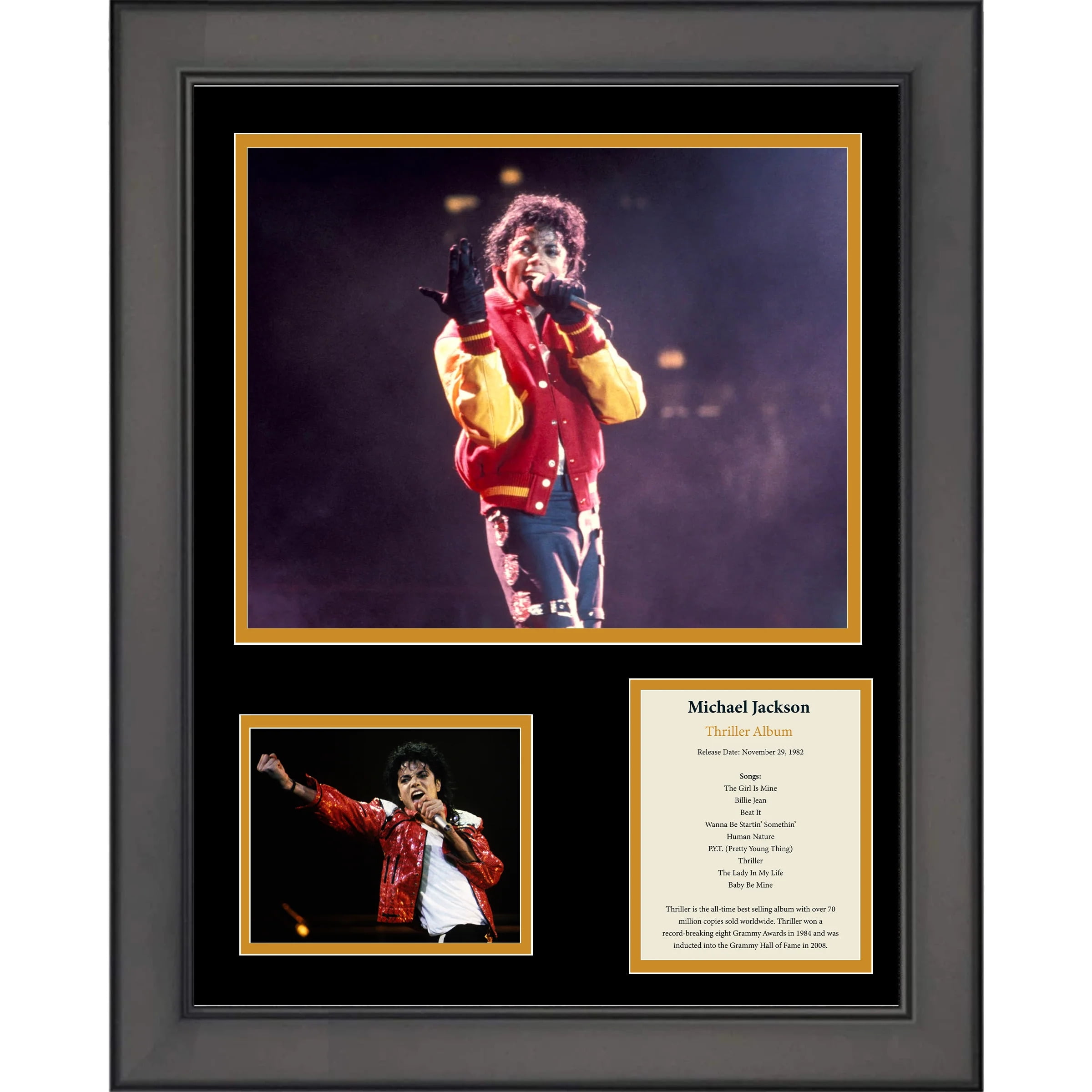 Framed Michael Jackson Thriller Album 11"x14" Music Three Photo Collage ...