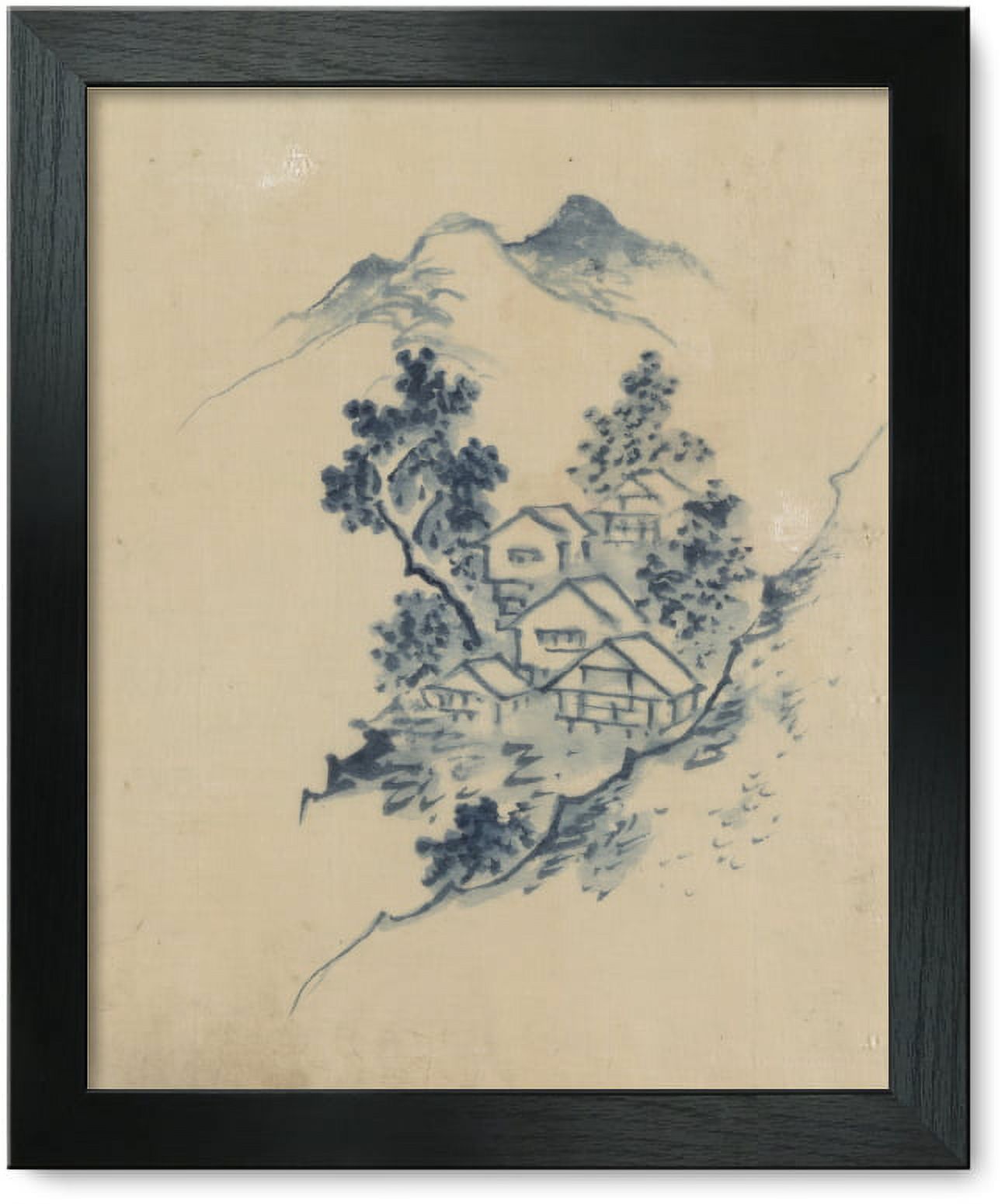 Framed Print: Buildings Nestled Among Trees In A Mountain Valley, circa ...