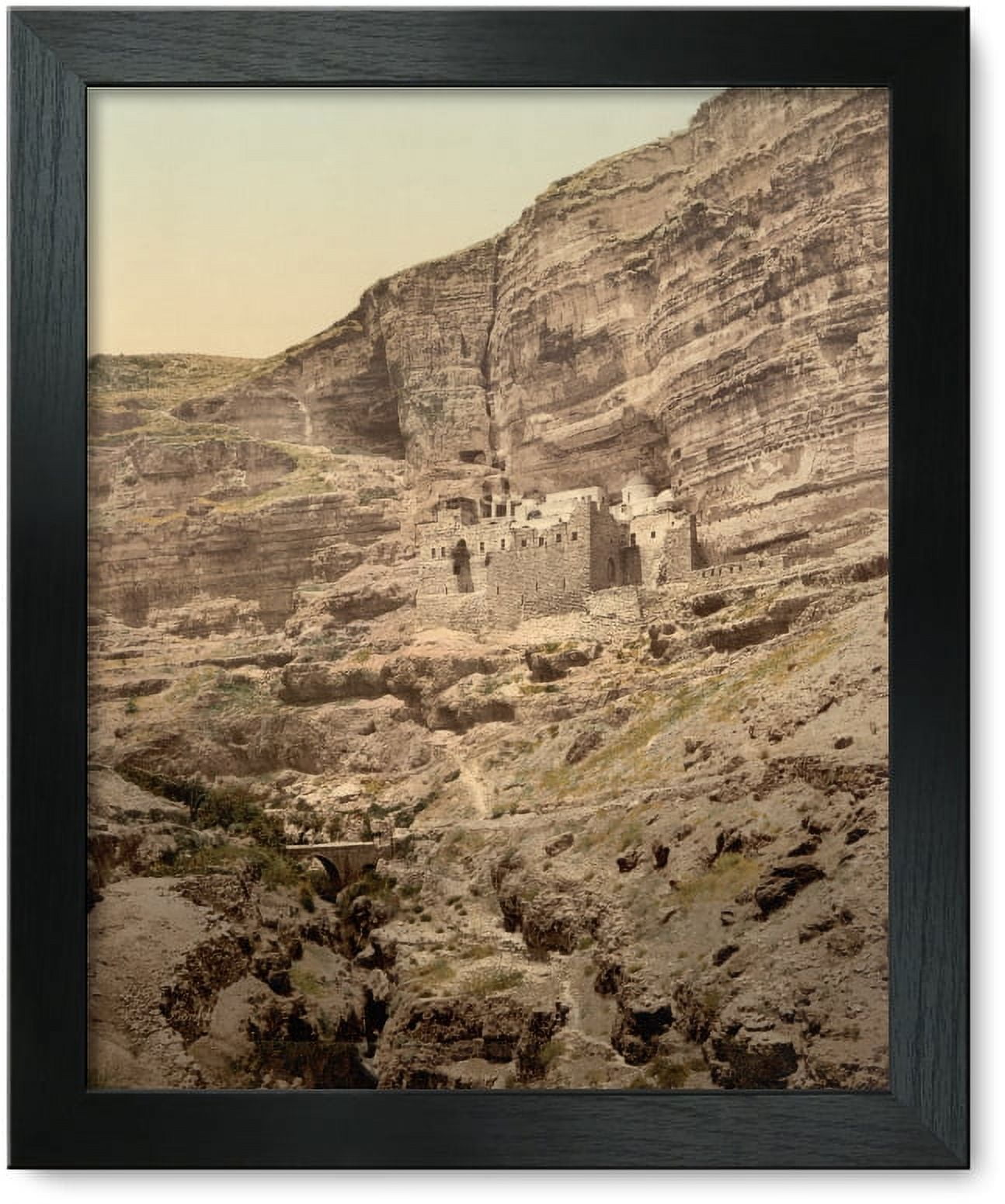 Framed Print: Convent Of Elijah And Brook Of Kerith, Wady-El-Keit, Holy ...