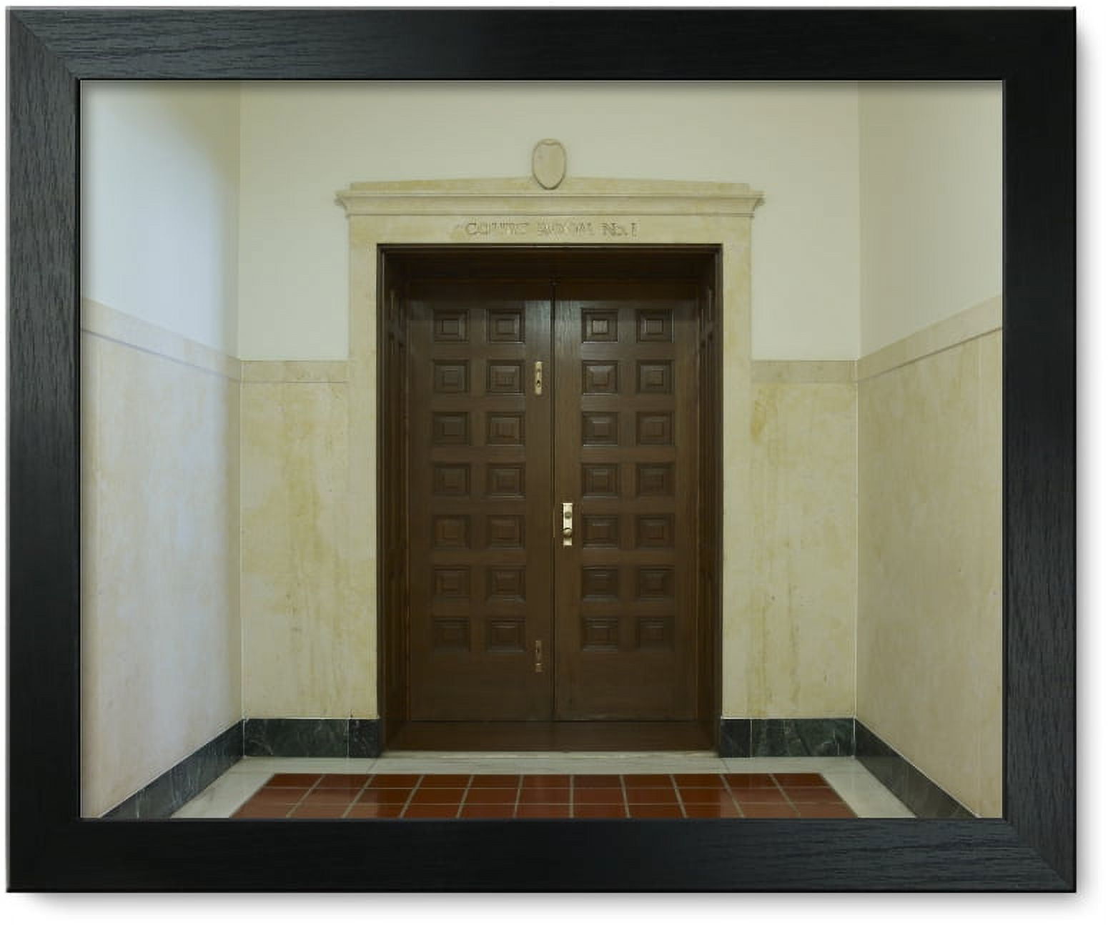 Framed Print: Courtroom Door, William J. Nealon Federal Building And U ...