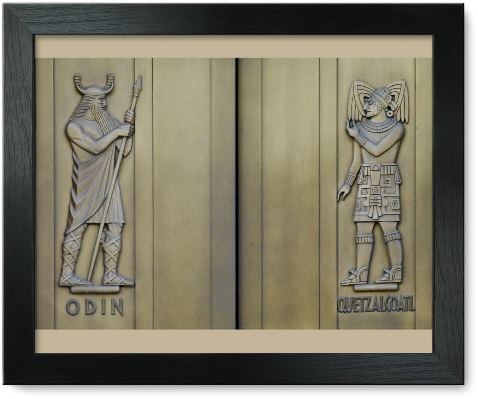 Framed Print: Exterior View. Door Detail, East Entrance. Odin And ...