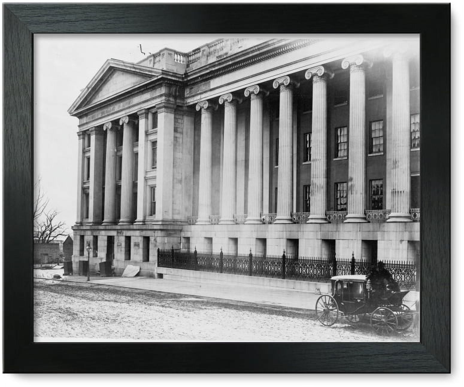 Framed Print: Facade Of The United States Treasury Building, Washington ...