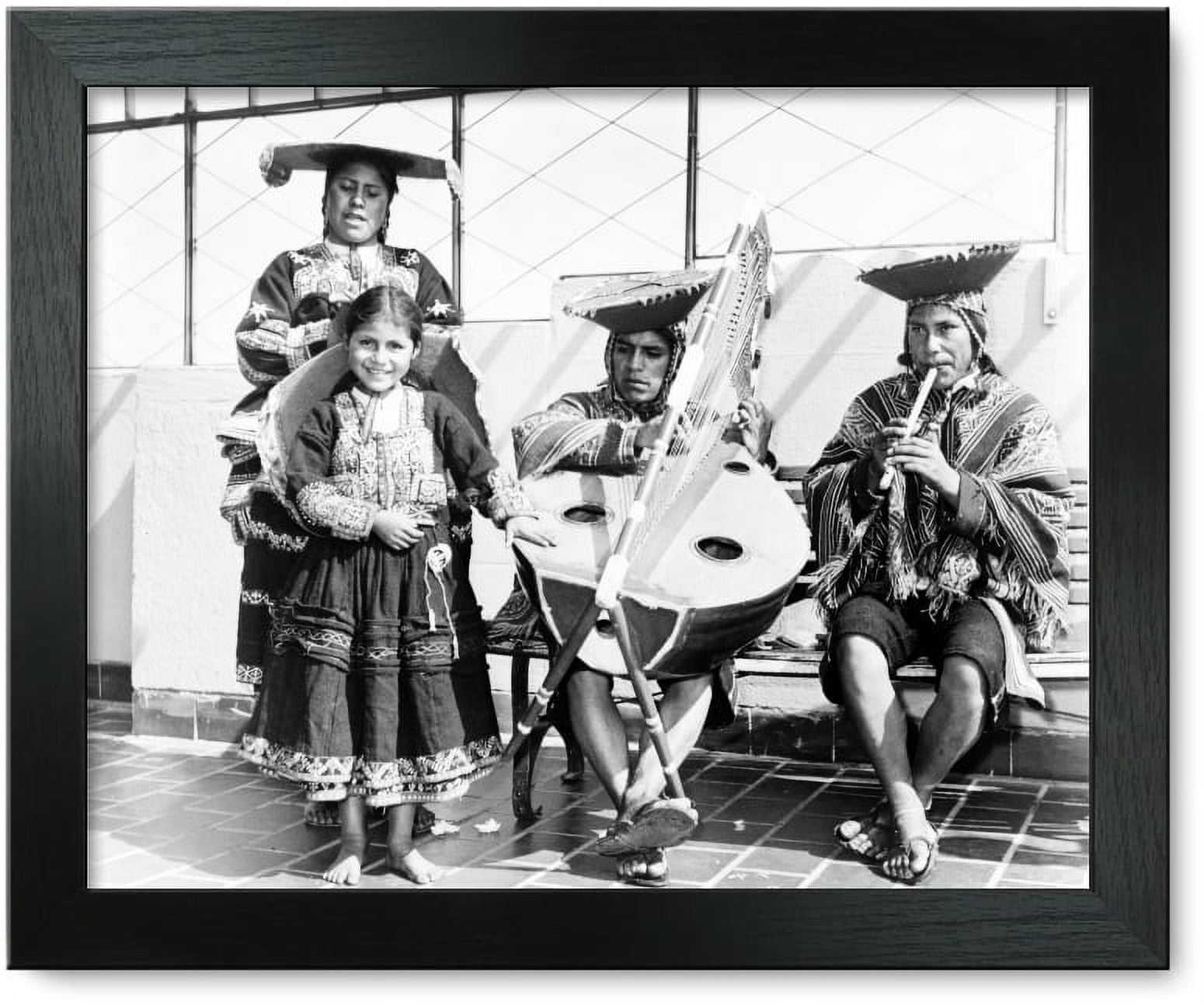 Framed Print: Four Quechua Indians (L To R) Maria Palimino; Her Sister ...