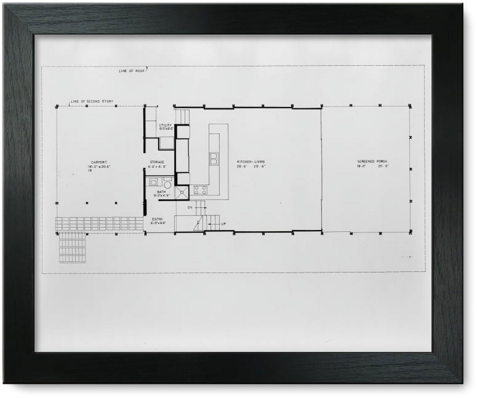 Framed Print: Harkavy Residence, Lido Shores, Florida. First Floor ...