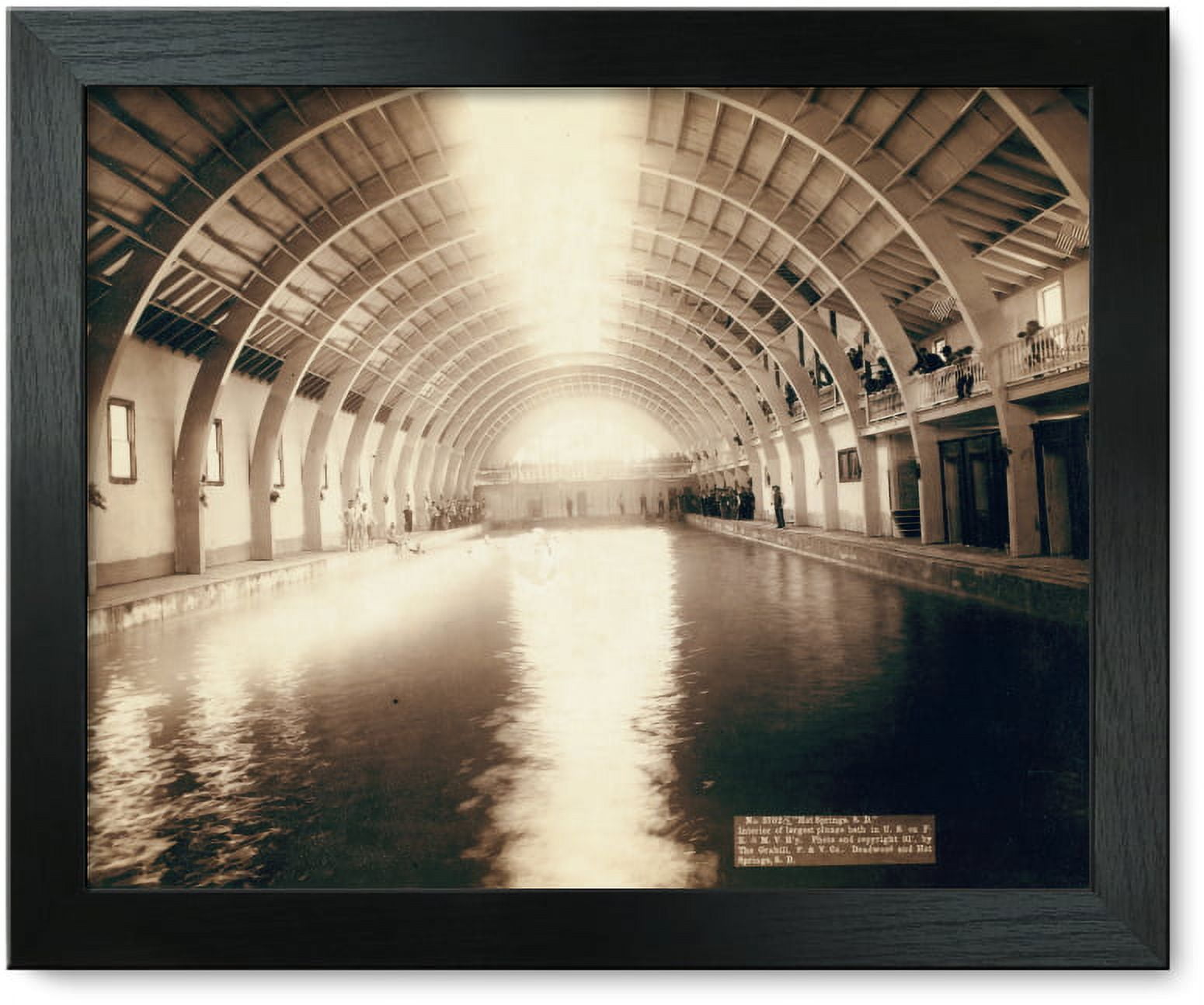 Framed Print: Hot Springs, South Dakota Interior Of Largest Plunge Bath ...