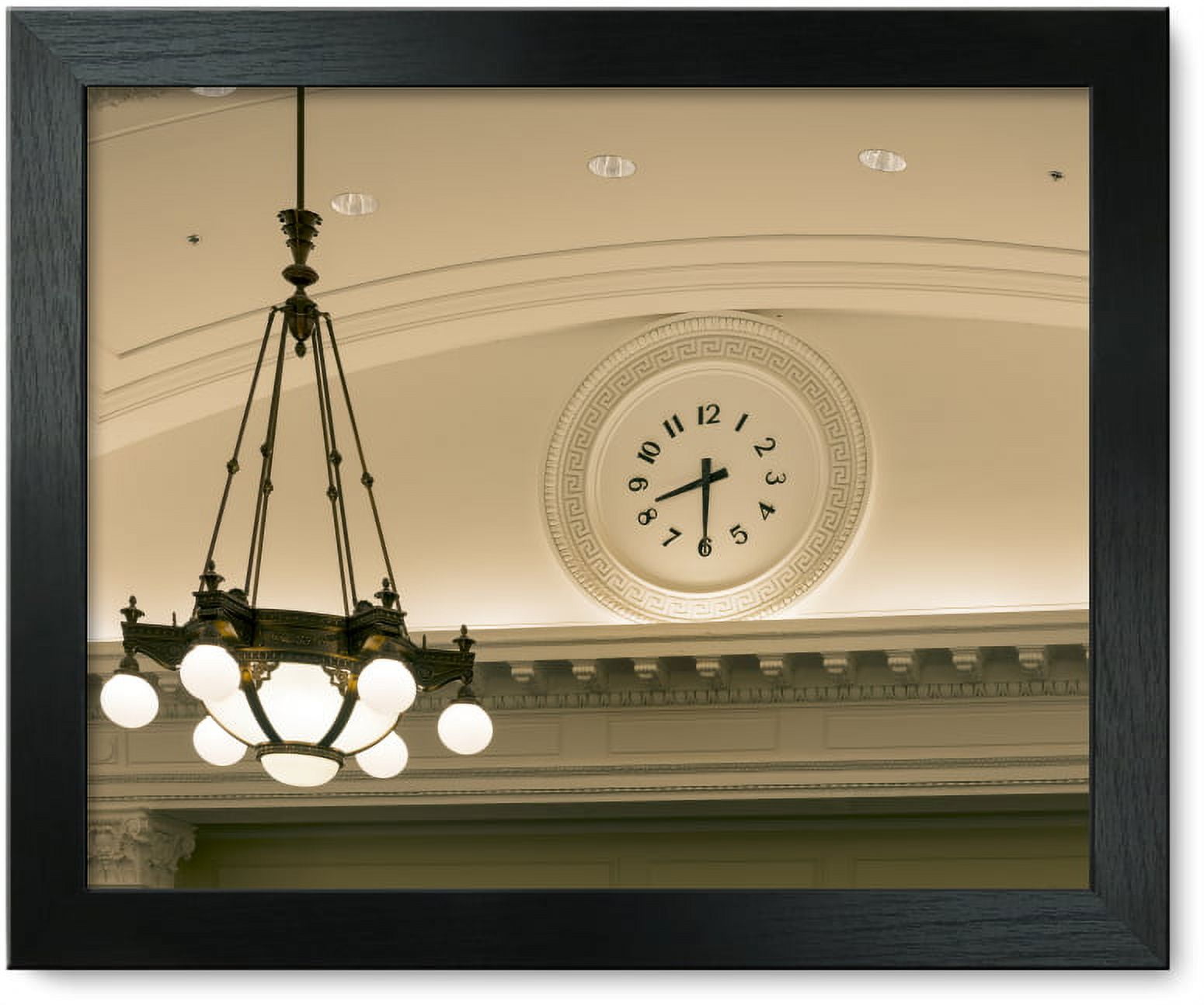 Framed Print: Light Fixture And Clock, Edward T. Gignoux U.S ...