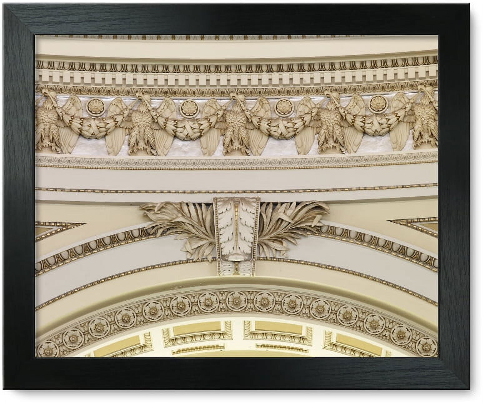 Framed Print: Main Reading Room. Detail Of Voluted Keystone And ...