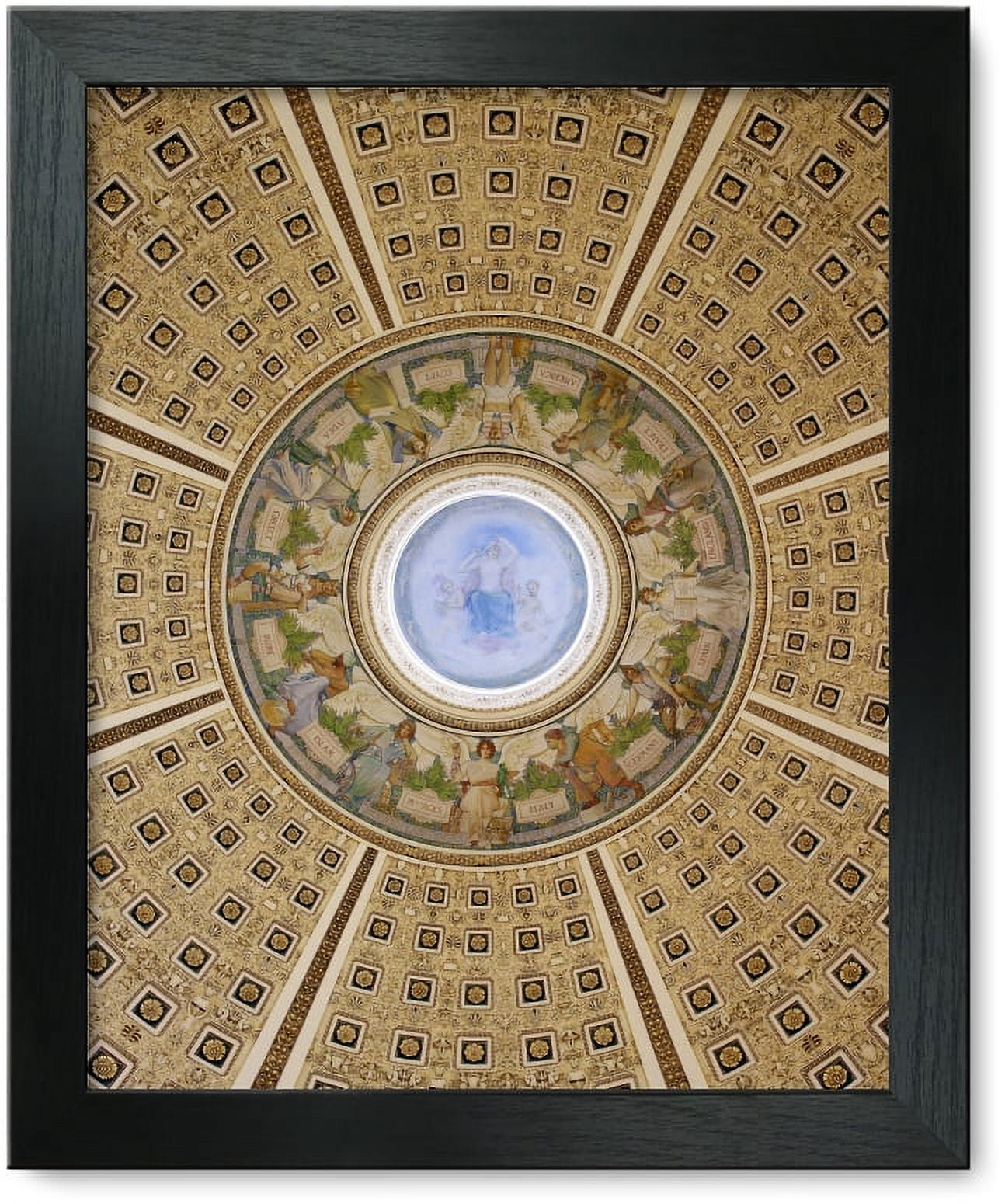 Framed Print: Main Reading Room. Interior Of Dome. Library Of Congress ...