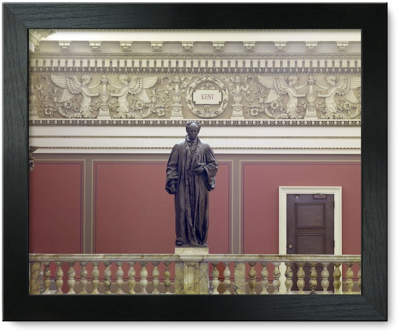 Framed Print: Main Reading Room. Portrait Statue Of Kent Along The ...
