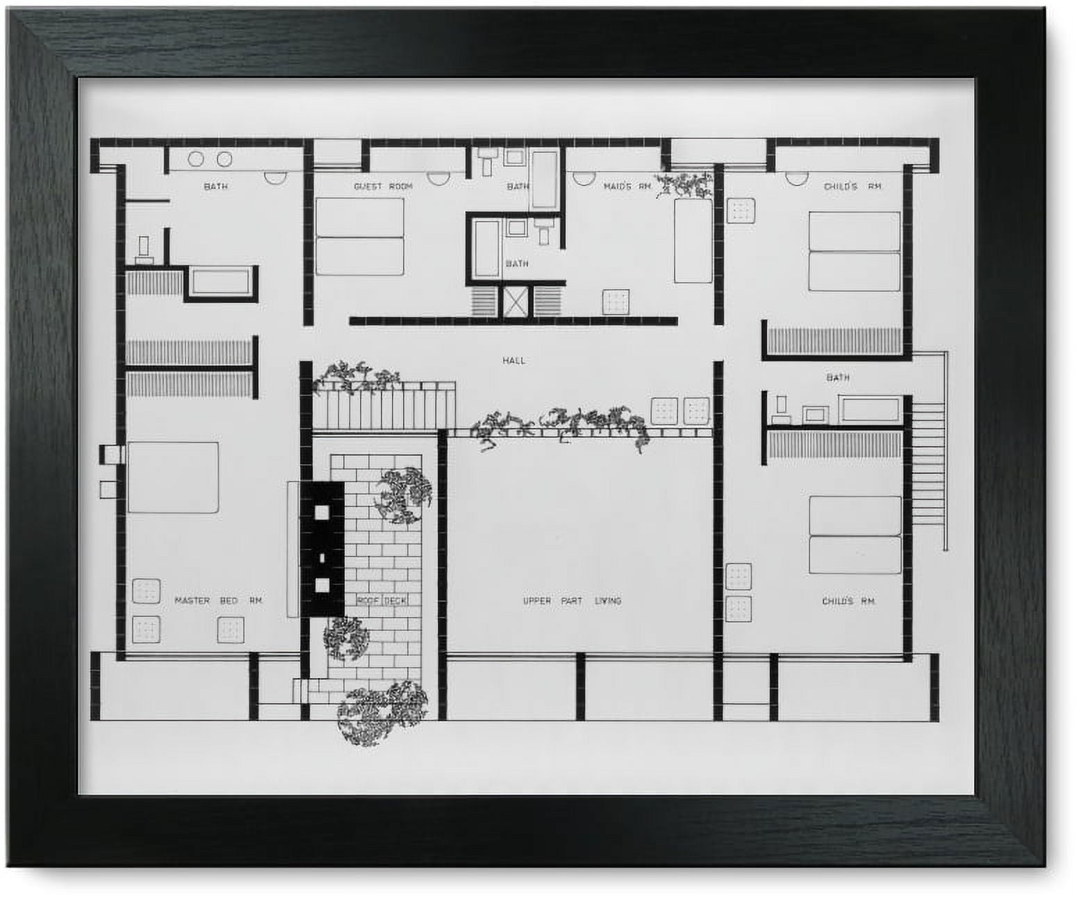 Framed Print: Milam Residence, Ponte Vedra Beach, Florida. Second Floor ...